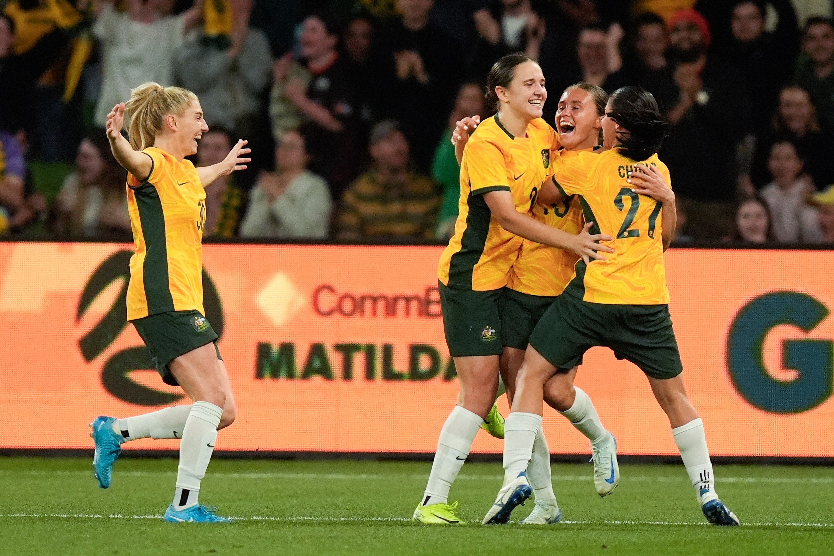 Matildas vs Chinese Taipei: Tash Prior, Sharn Freier and Bryleeh Henry ...