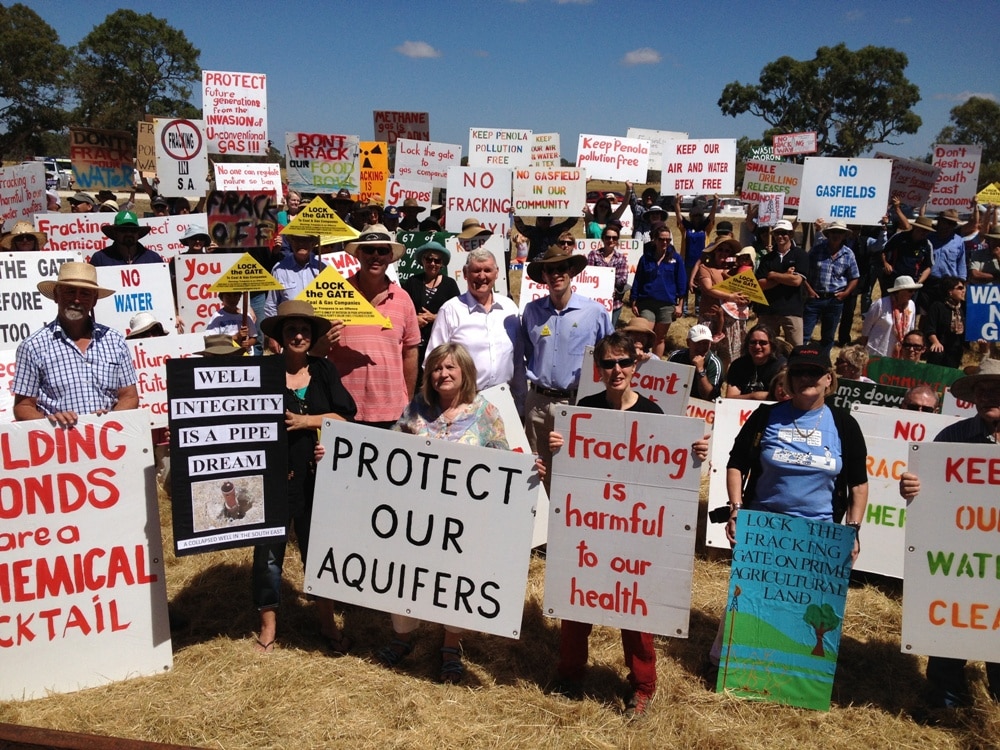 South Australian protesters rally against drilling - ABC News
