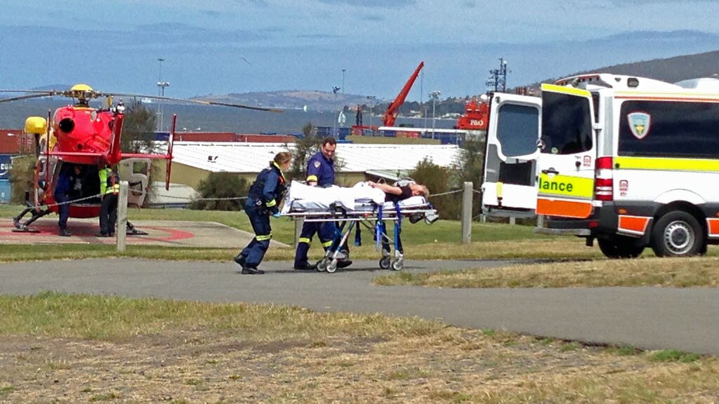 Diver in distress airlifted to hospital - ABC News