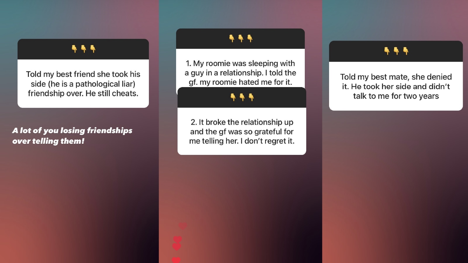 Should you tell someone if you know their partner is cheating on them ...