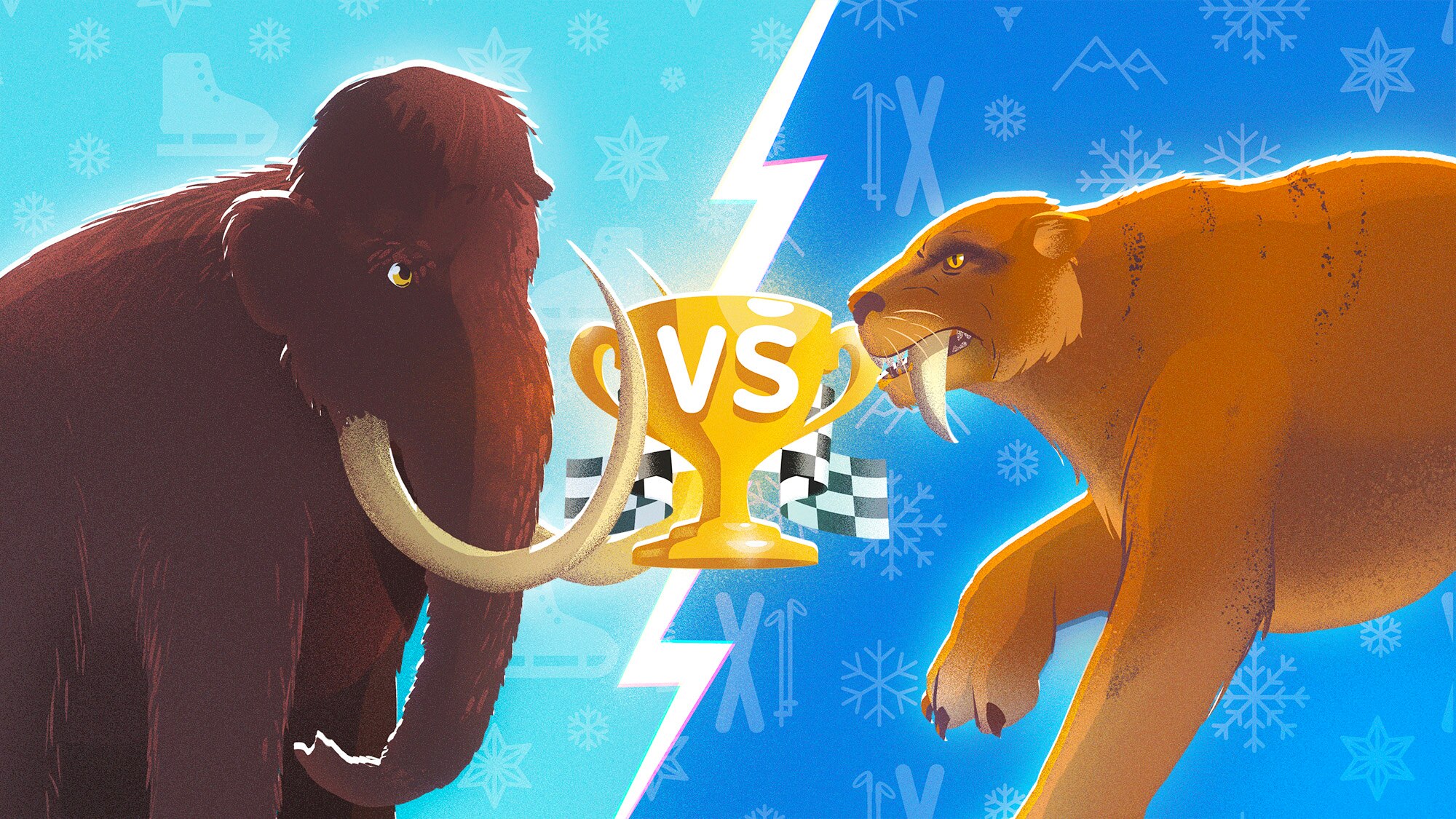Woolly Mammoth vs Sabre Tooth Tiger - ABC Kids listen