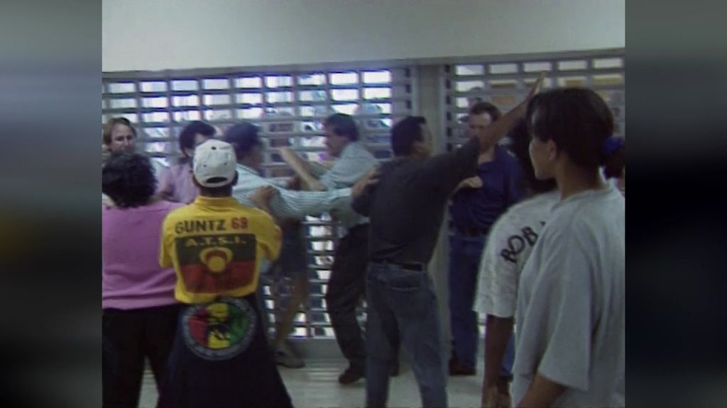 Footage shows the brawl in the Roma Street Transit Centre a day after ...