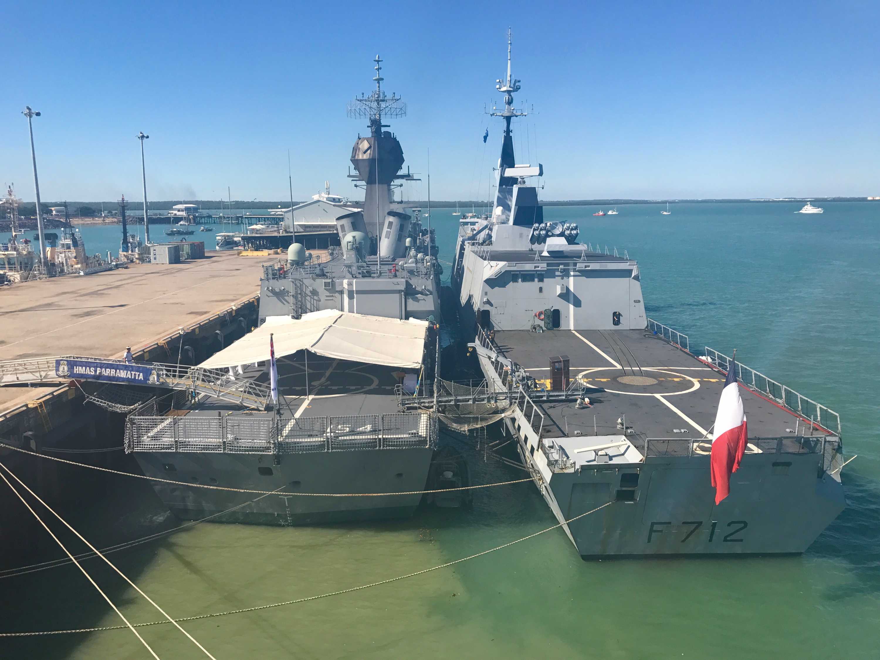 French warships dock in Darwin ready for training exercises with ...