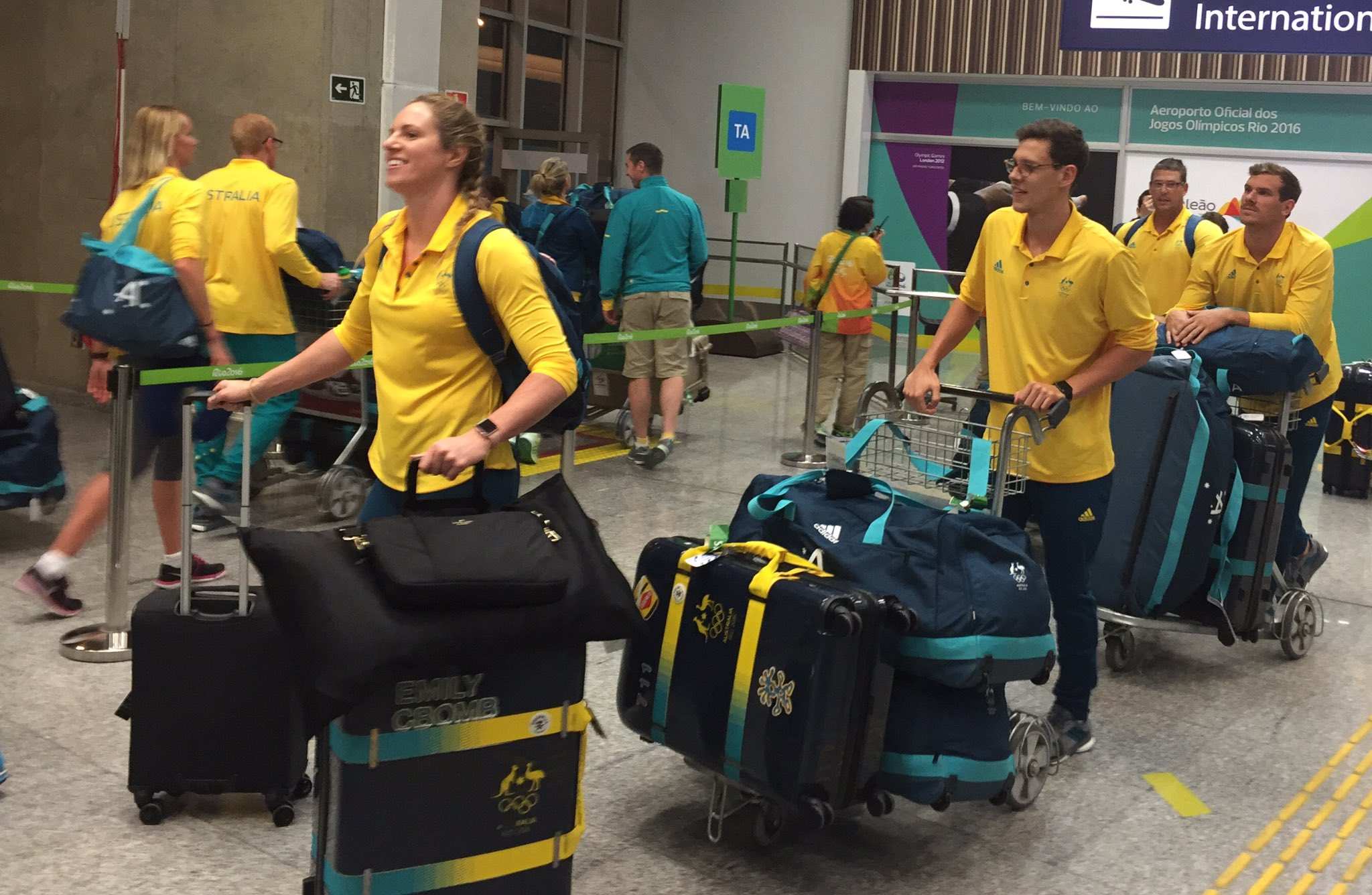 Rio 2016: Australia's swim team lands in Brazil ahead of Olympic Games ...