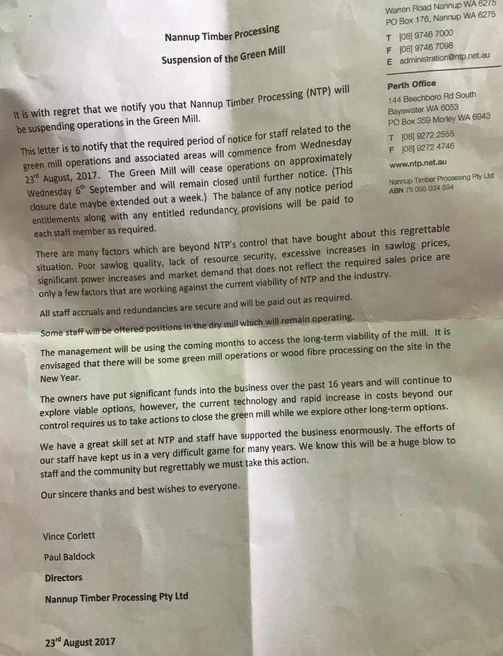 Nannup timber mill shuts up shop, 30 jobs axed - ABC News