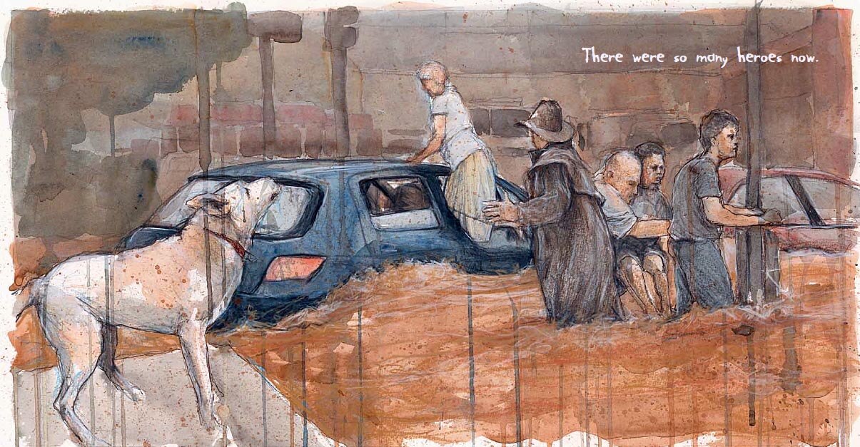 January floods captured in words and watercolour - ABC News