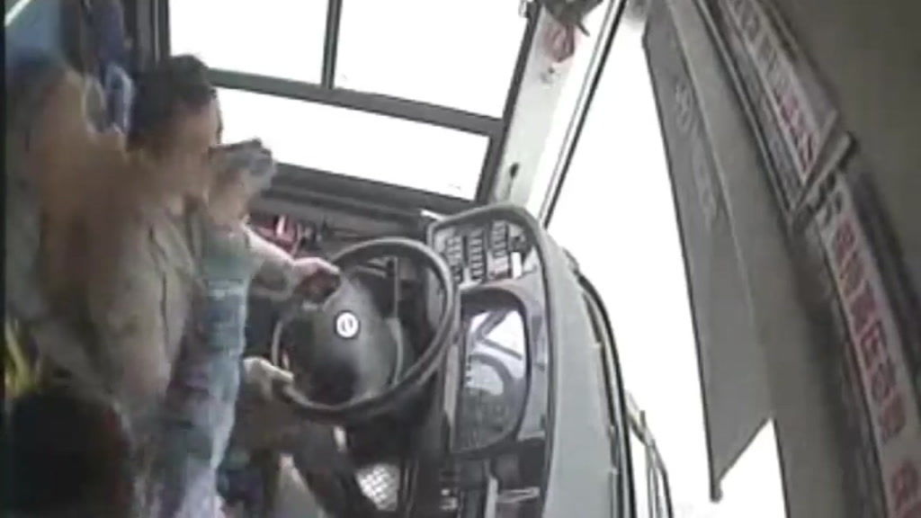 Security footage shows fight between the driver and the passenger - ABC ...