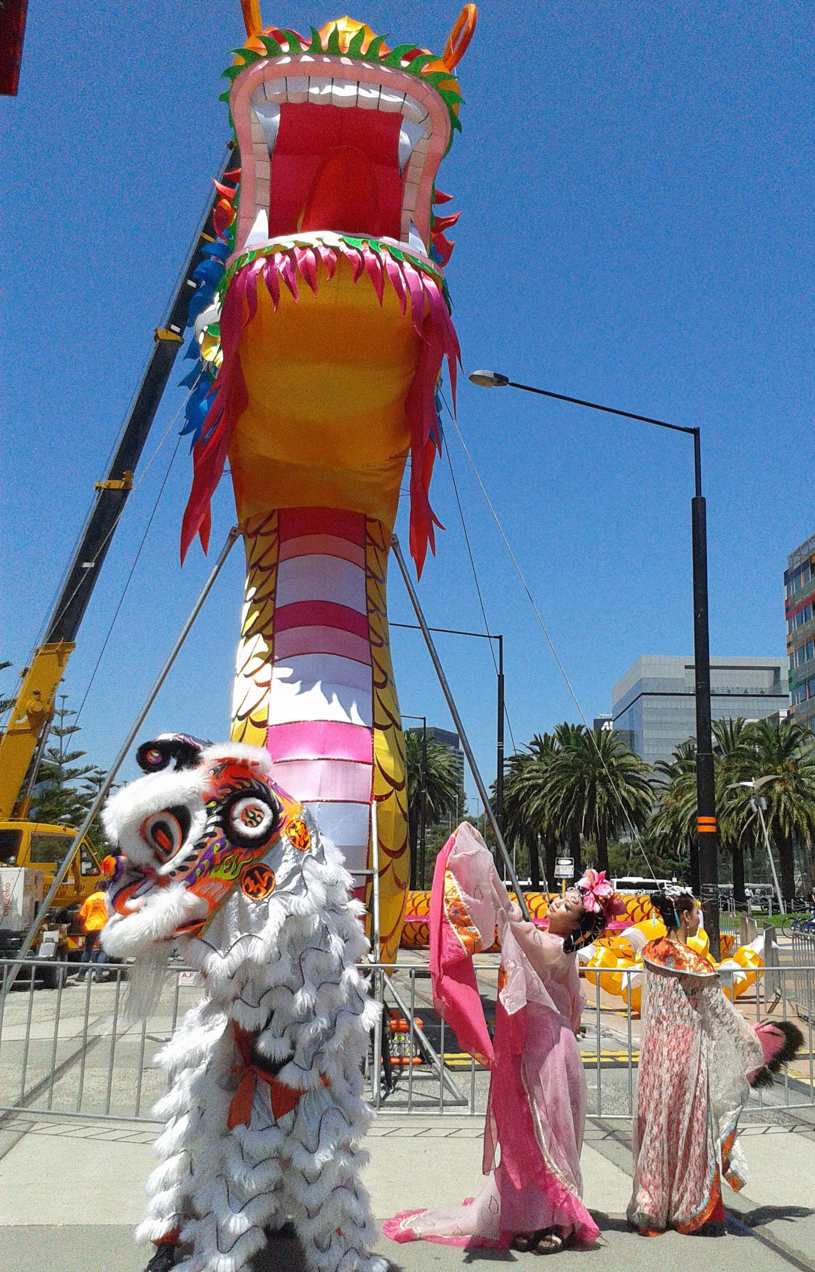 Massive dragon brought to life in Melbourne for Chinese New Year ...