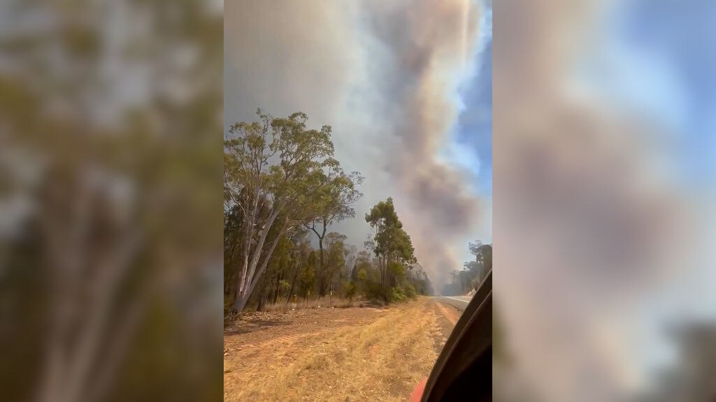 Bushfire smoke from Millmerran Woods and Tara in southern Queensland ...