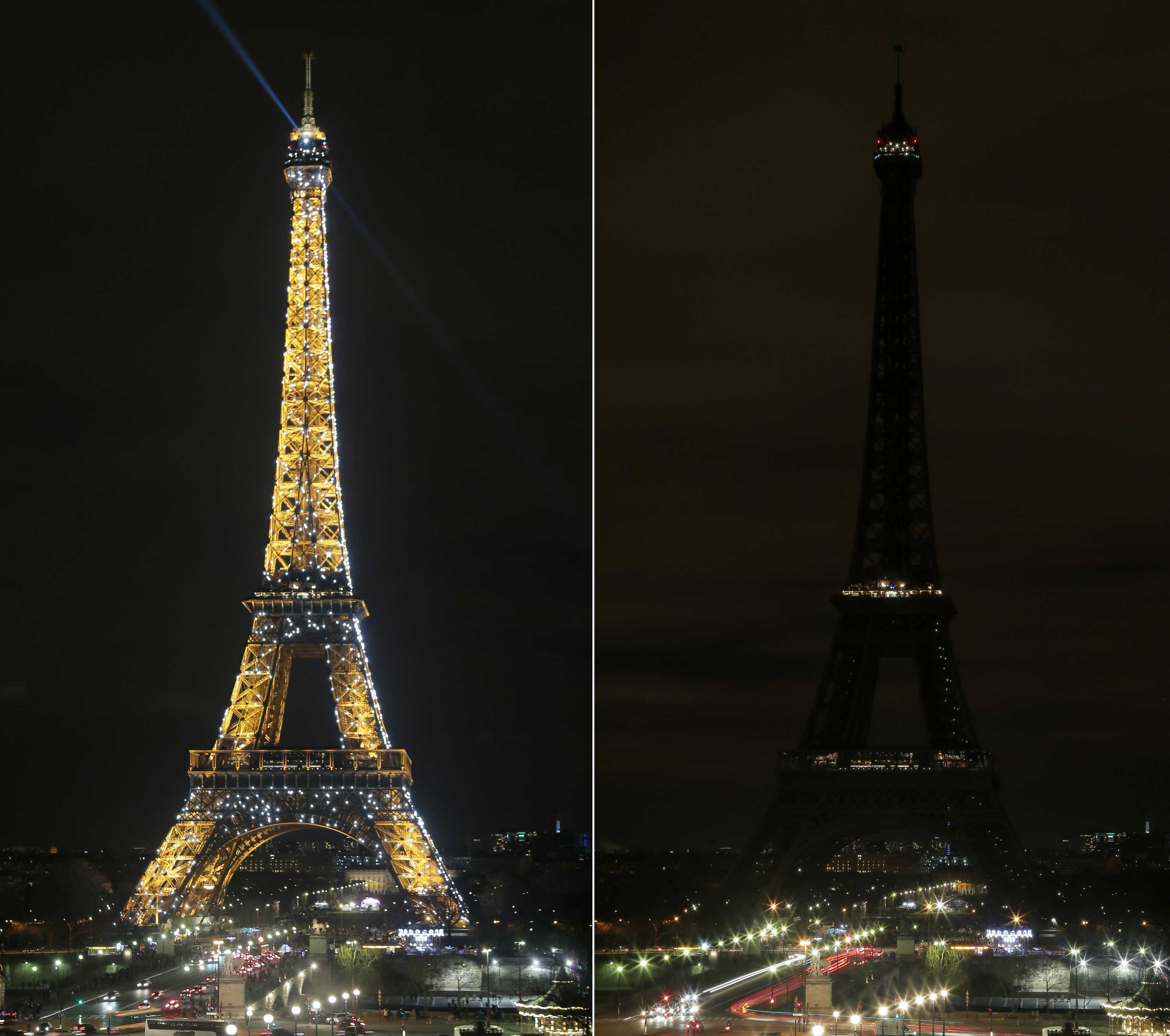 Earth Hour: Lights on landmarks around the world switch off for climate ...