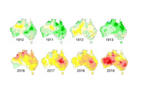Bureau of Meteorology chart shows how temperatures have soared in ...