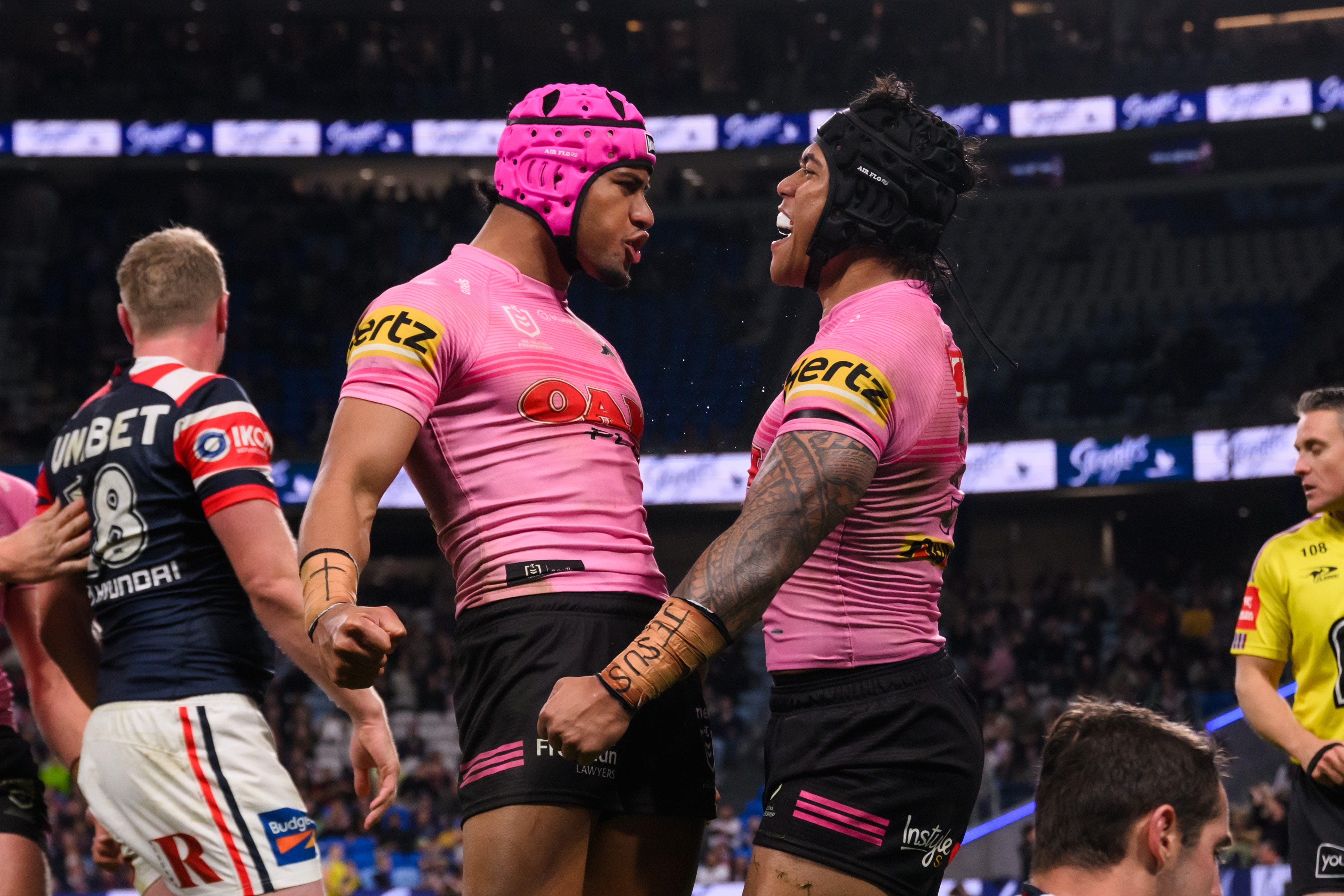 Panthers thrash Roosters 30-6 in heated NRL clash as Broncos, Dragons ...