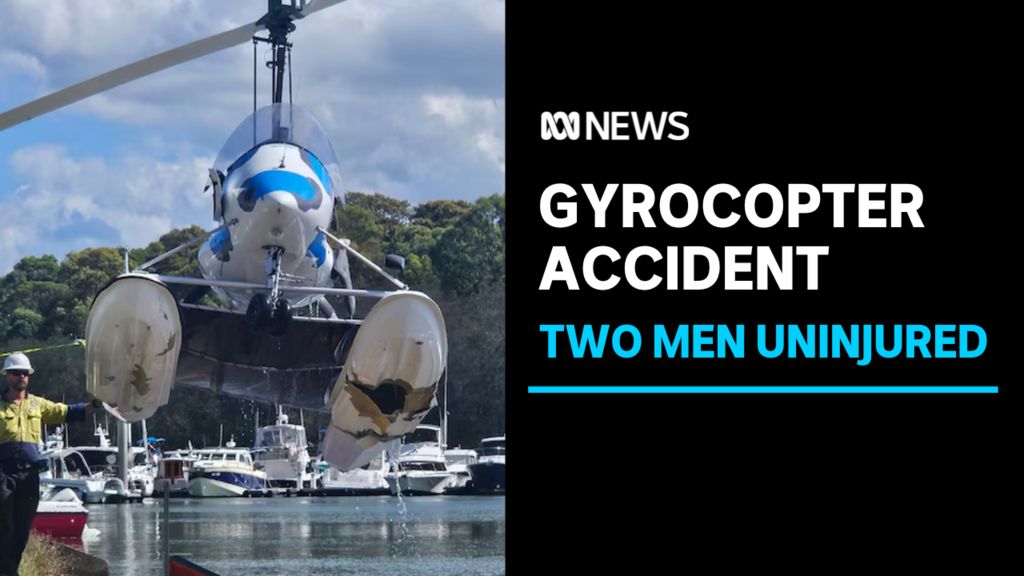 Two men escape injury after amphibious gyrocopter crash - ABC News