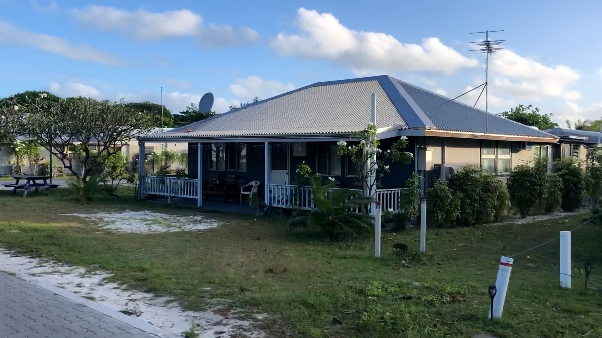 The streetscape of the kampong on Home Island. - ABC News