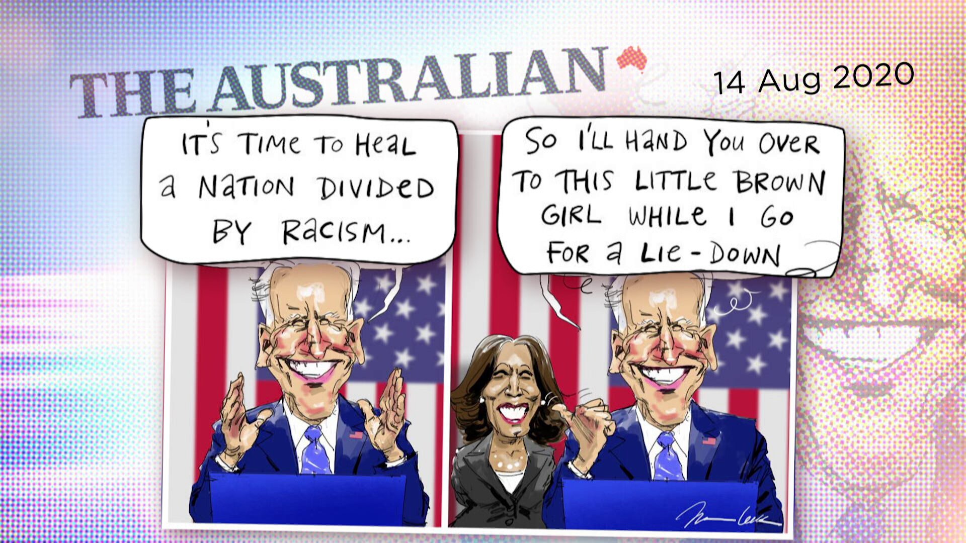 Kamala cartoon - Media Watch
