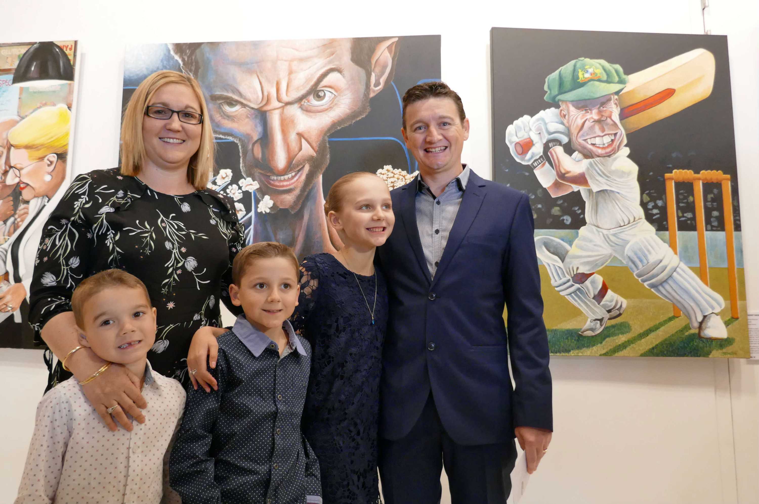Bald Archy Prize: 'Happy' portrait of cricketer David Warner wins ...