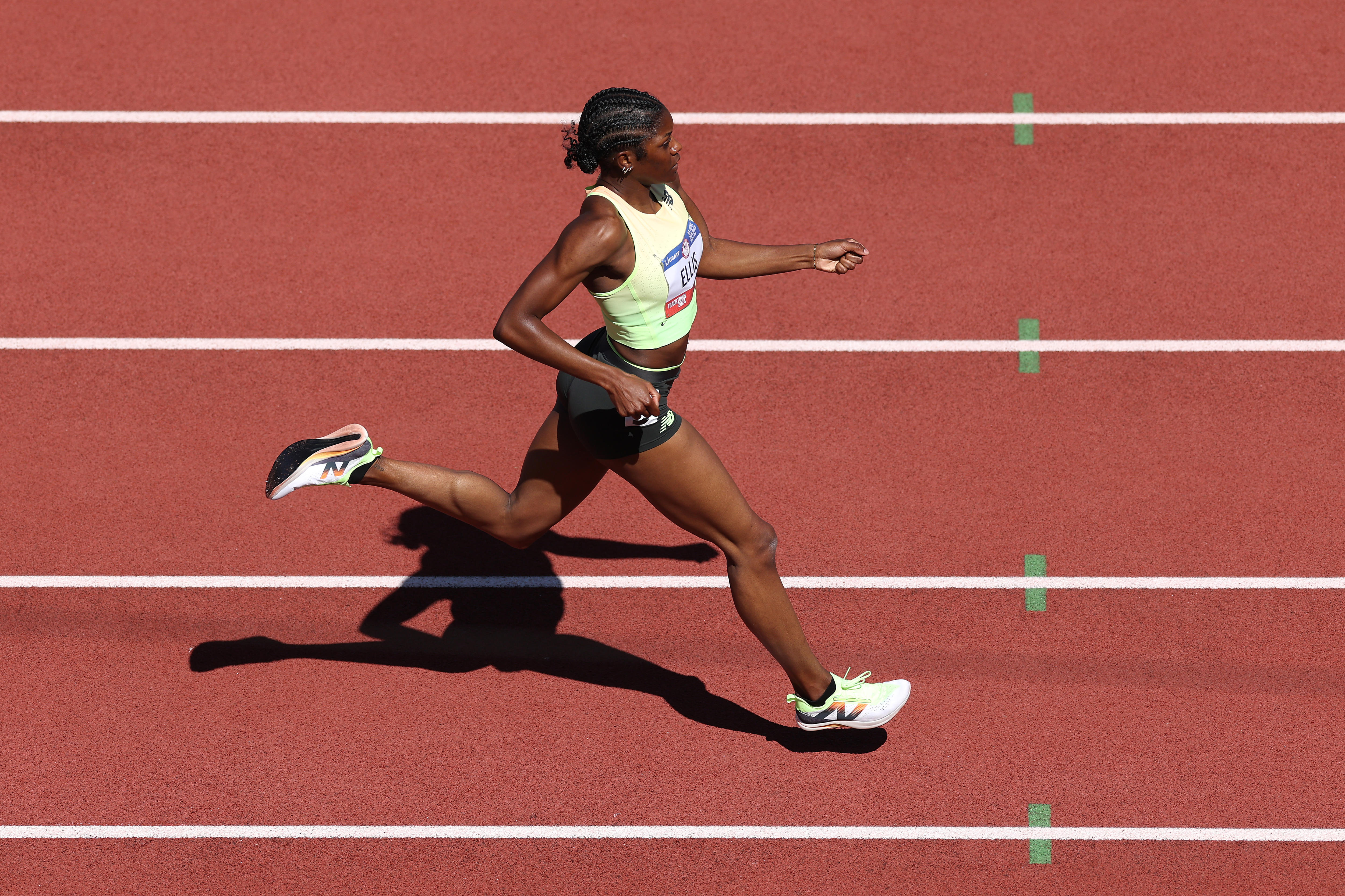 American 400-metre runner Kendall Ellis goes from locked in a portaloo straight to the Olympic ...