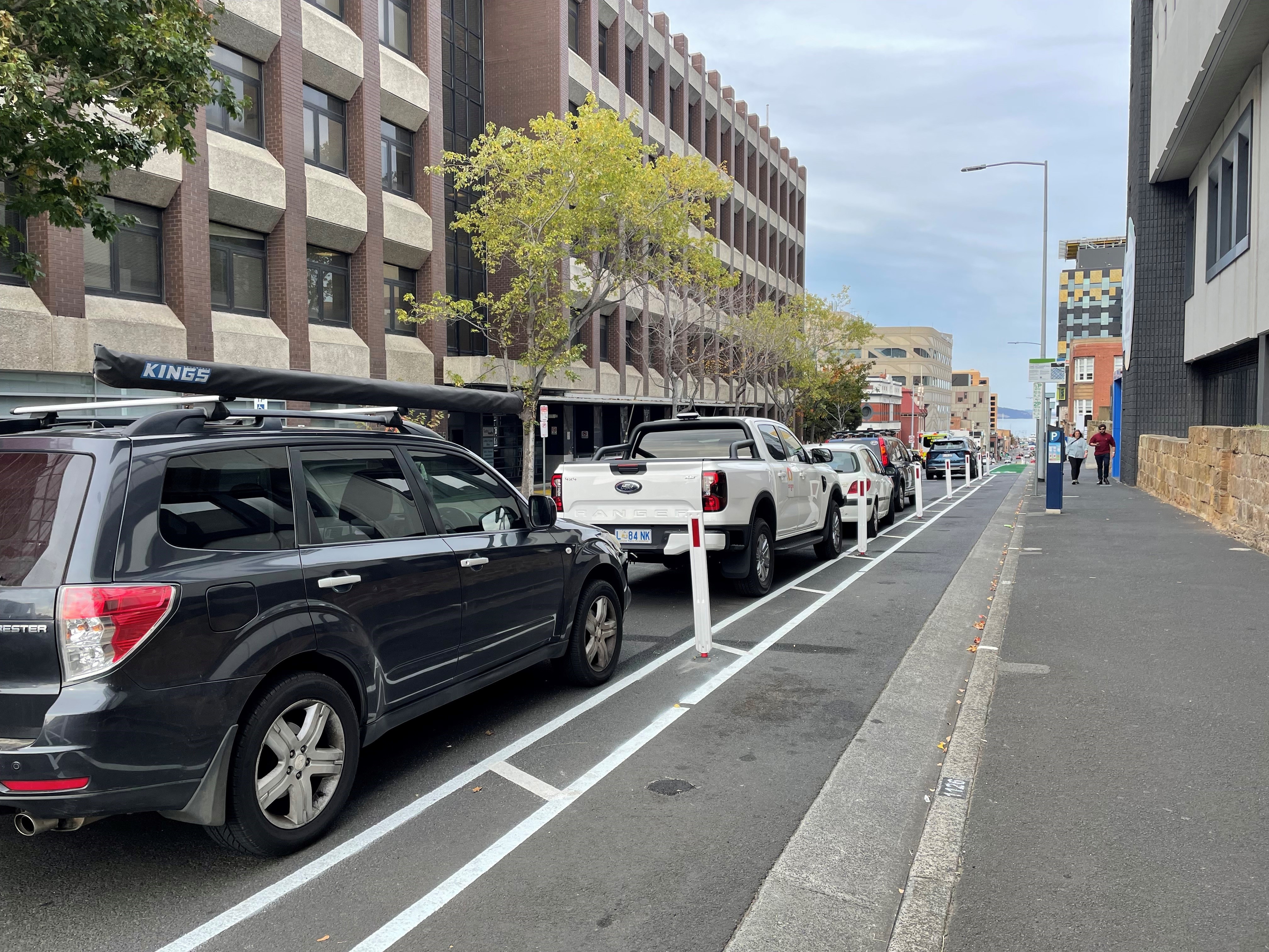 A new bike path separating cars and traffic has opened on Campbell ...