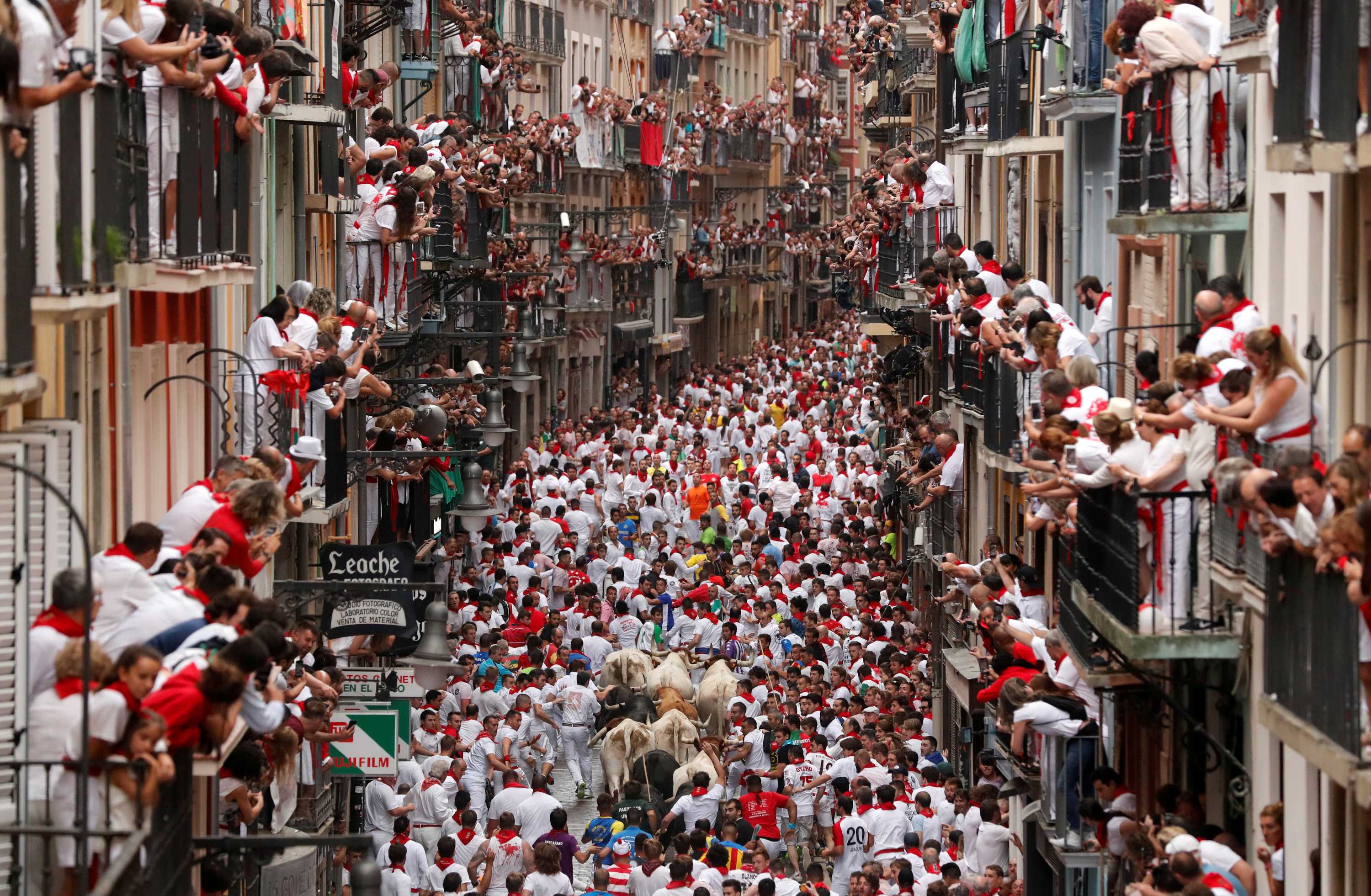 Pamplona festival's first bull run of year sees man gored in neck - ABC ...