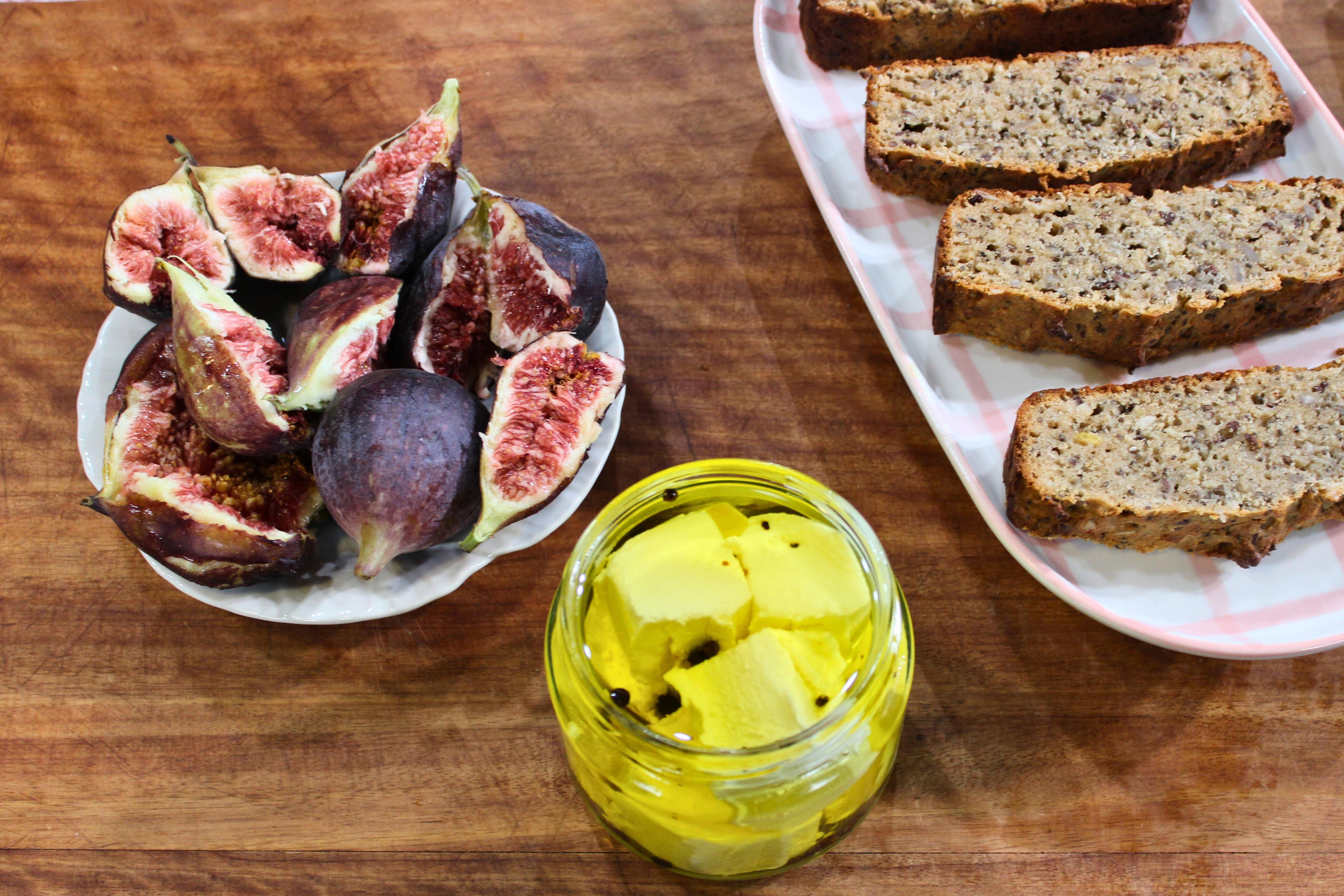 A gluten-free seedy loaf with goat's cheese and figs - ABC News