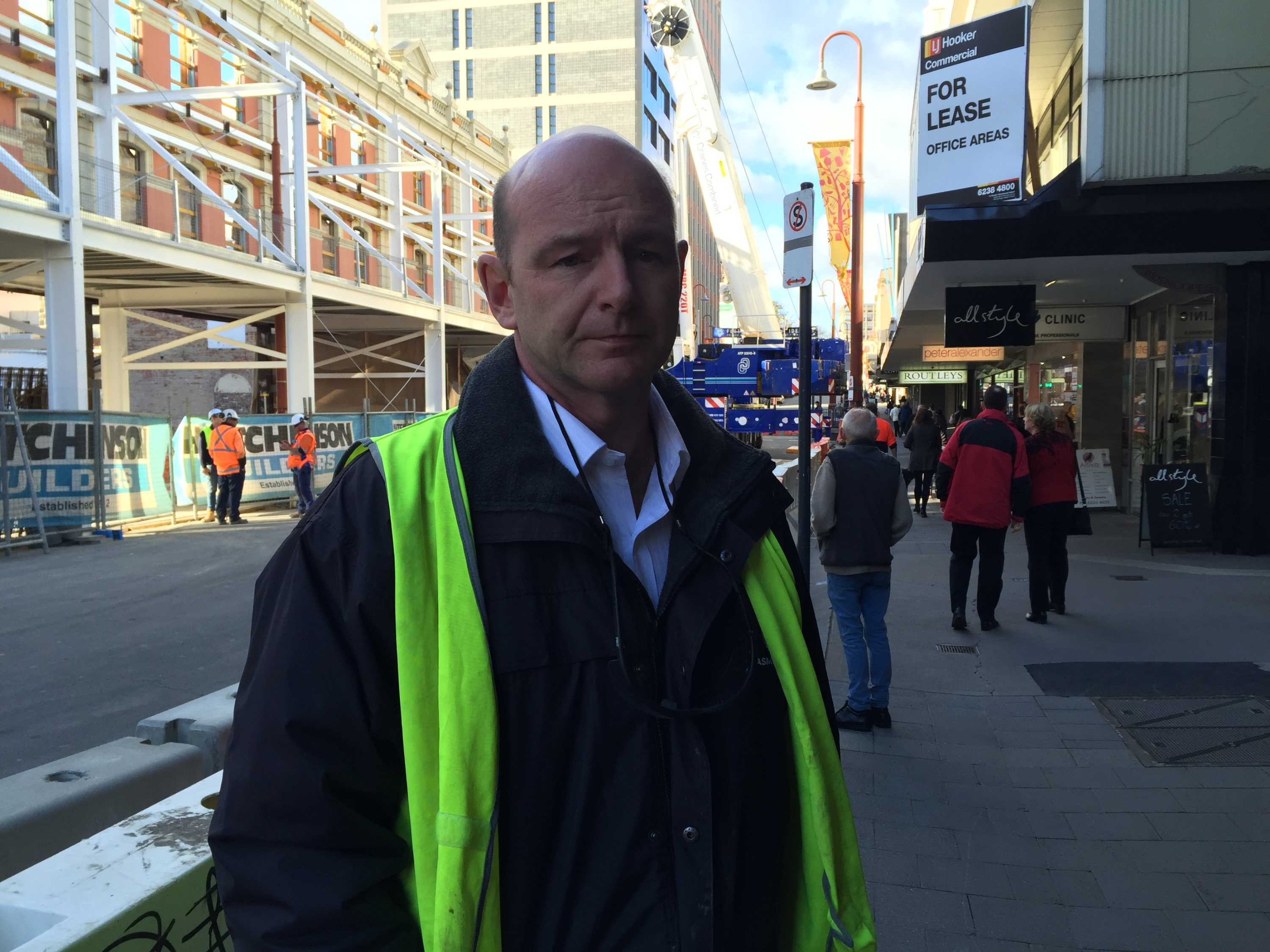 Workers stem flow of water into flooded Myer redevelopment site in ...