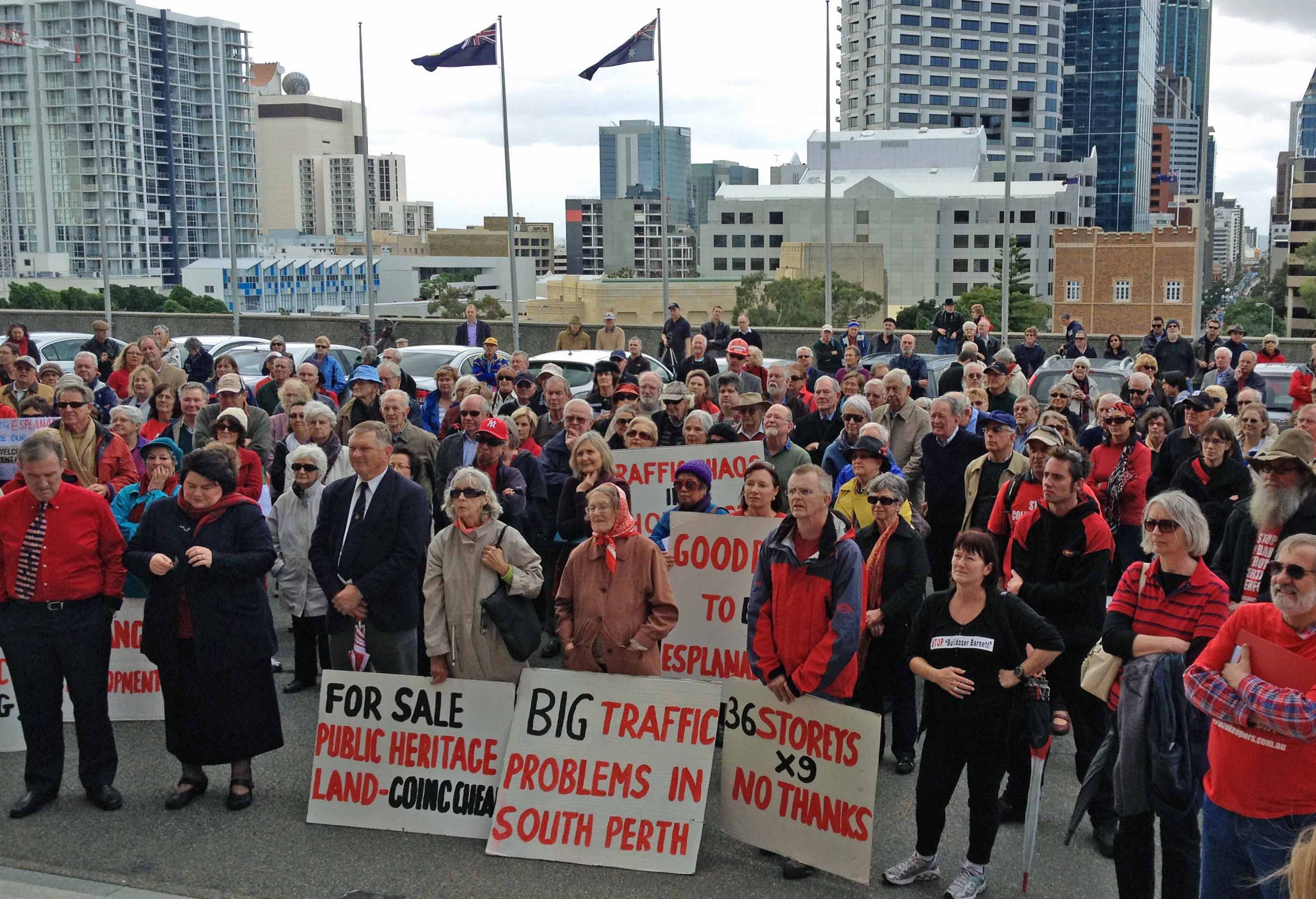 Protesters voice opposition to waterfront changes - ABC News