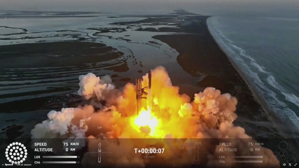 SpaceX starship launch presumed failed in space shortly after lift off ...