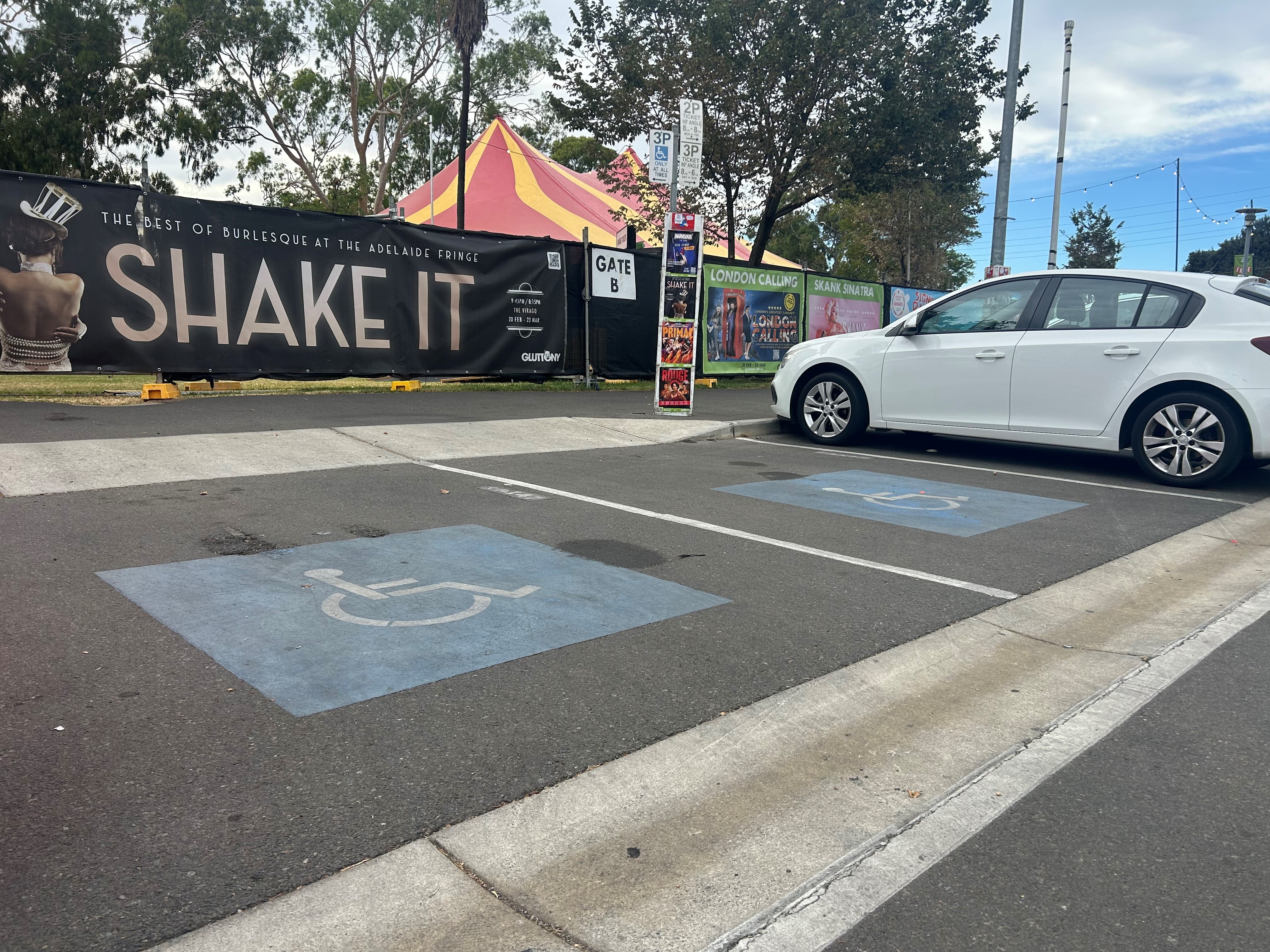 Disability parking obstructed in east parklands during Adelaide Fringe ...