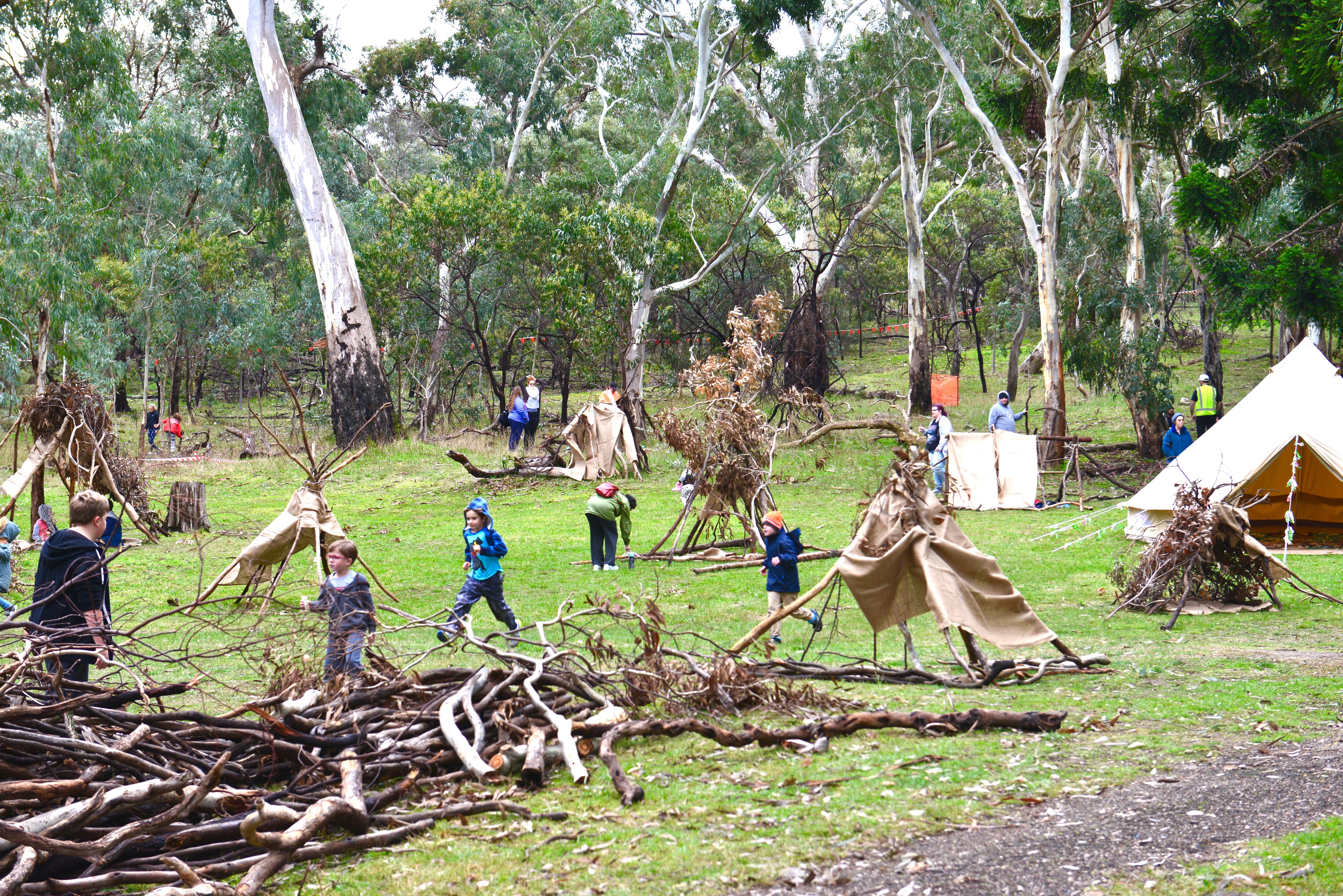 Cubby house building in Belair National Park bucks children's ...