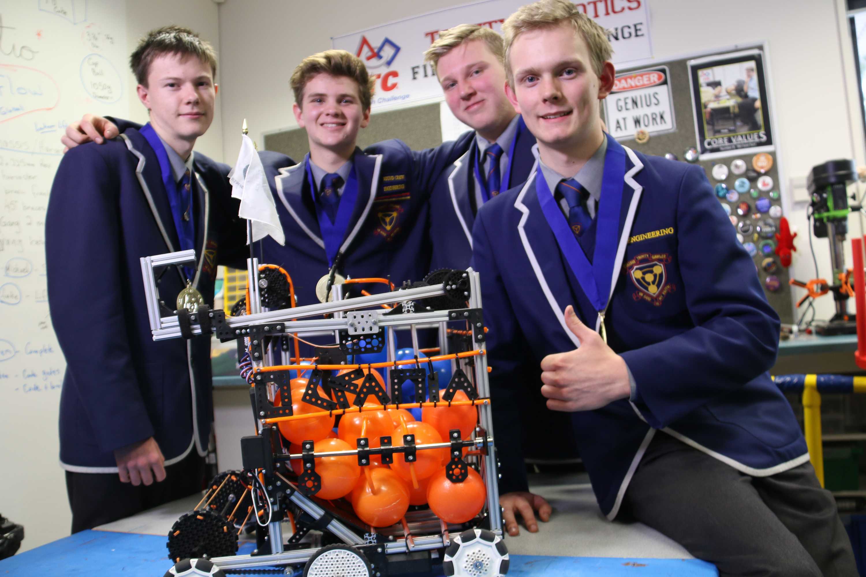 Trinity College students crowned world's best robot builders at FIRST ...