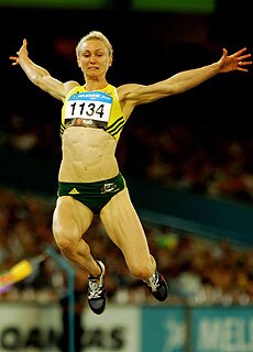 Thompson sets long jump record - ABC News