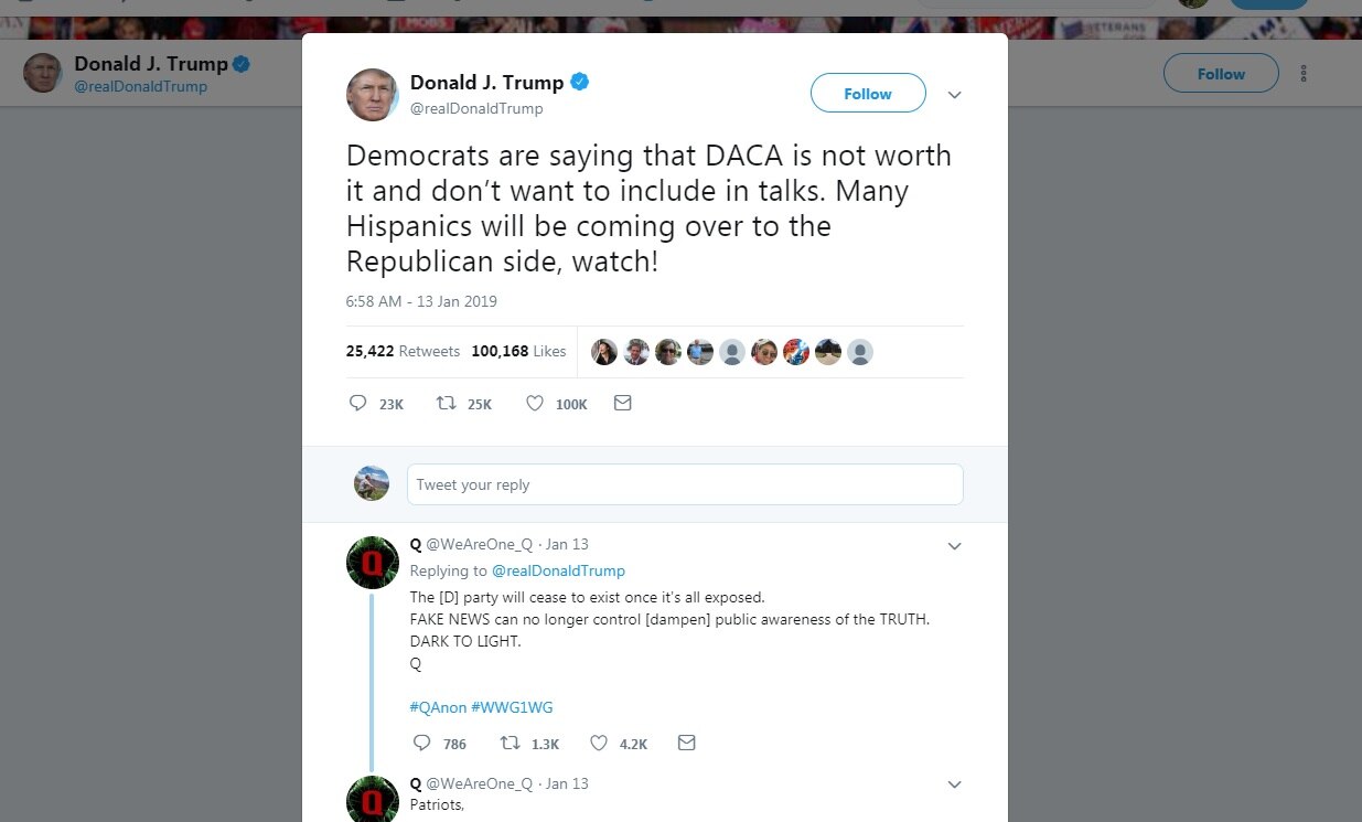 Donald Trump tweets and responders race to get the top reply - ABC News