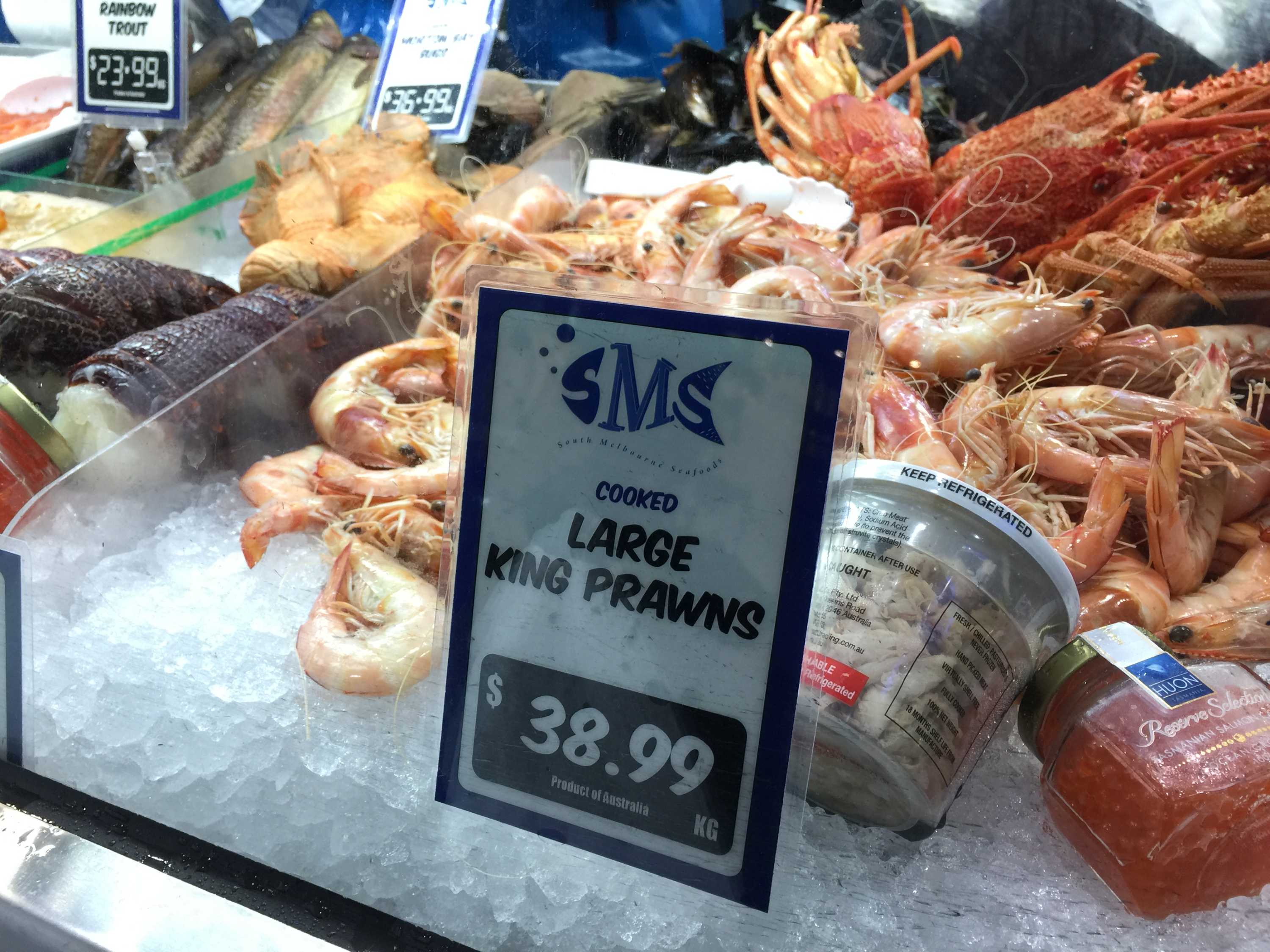 Prawn price hike yet to hit southern market as Easter shoppers flock to ...