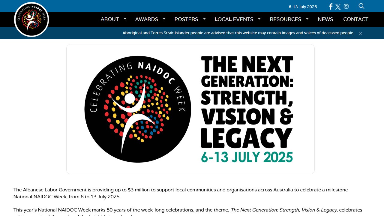NAIDOC Week 2025: The Next Generation: Strength, Vision and Legacy ...