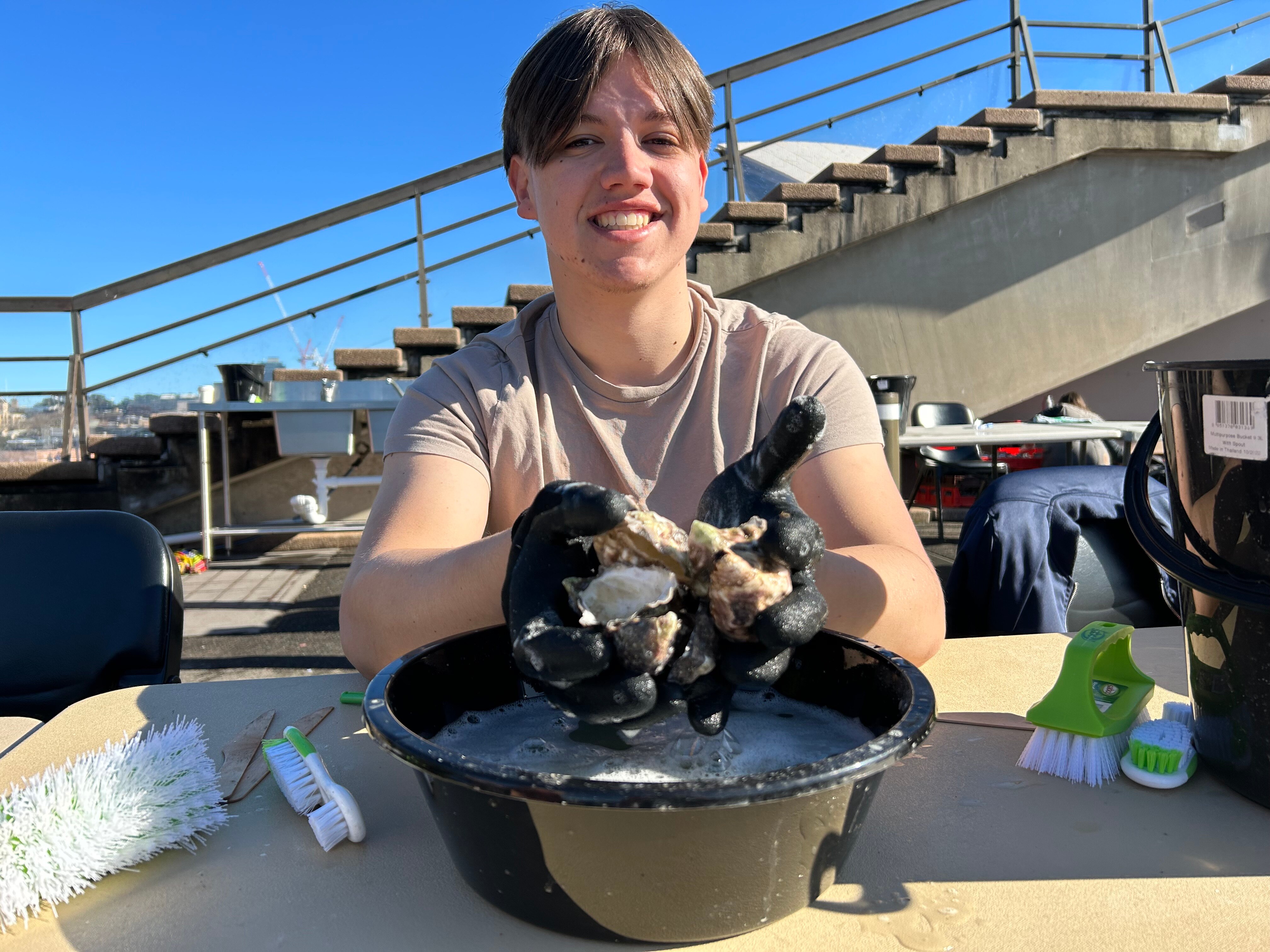 Indigenous artist uses tens of thousands of oyster shells to create ...