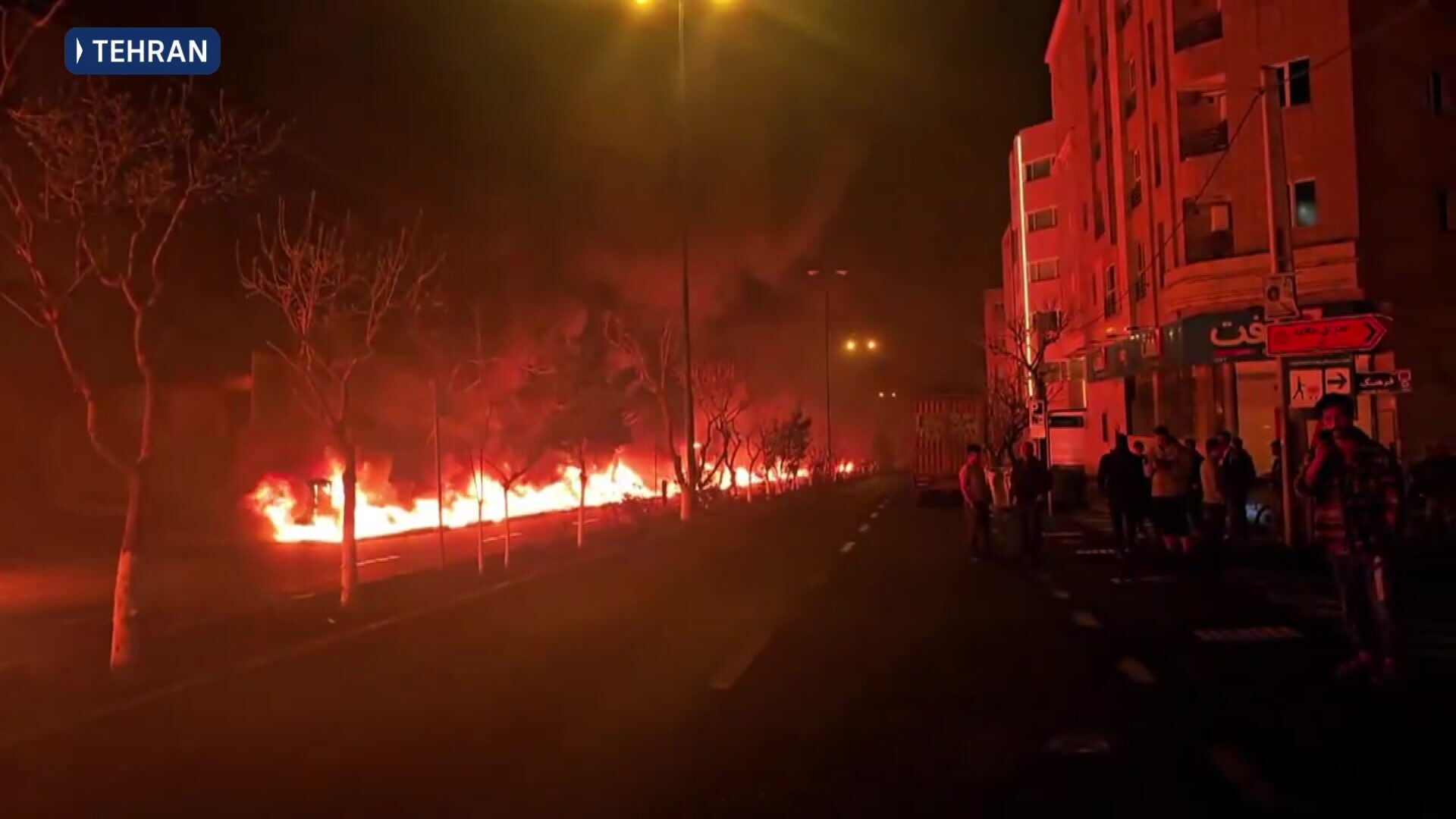 Fire on the streets of Tehran after explosions at oil depot - ABC News