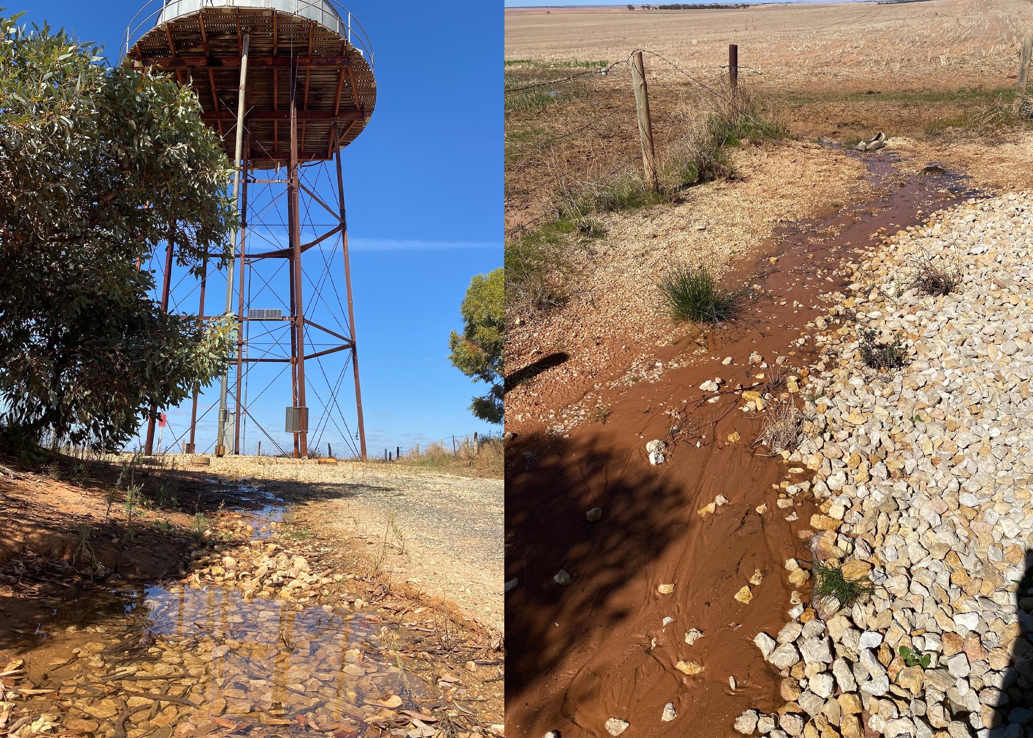 Leaking SA Water tank at Taplan flowing onto properties - ABC News