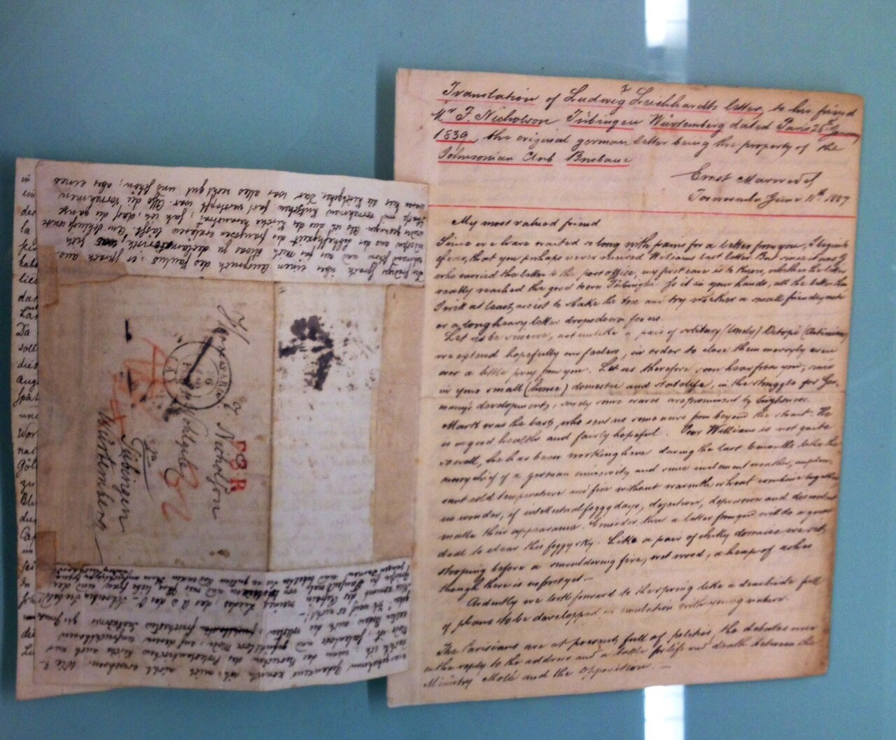 Queensland librarian discovers early letter from explorer Ludwig ...