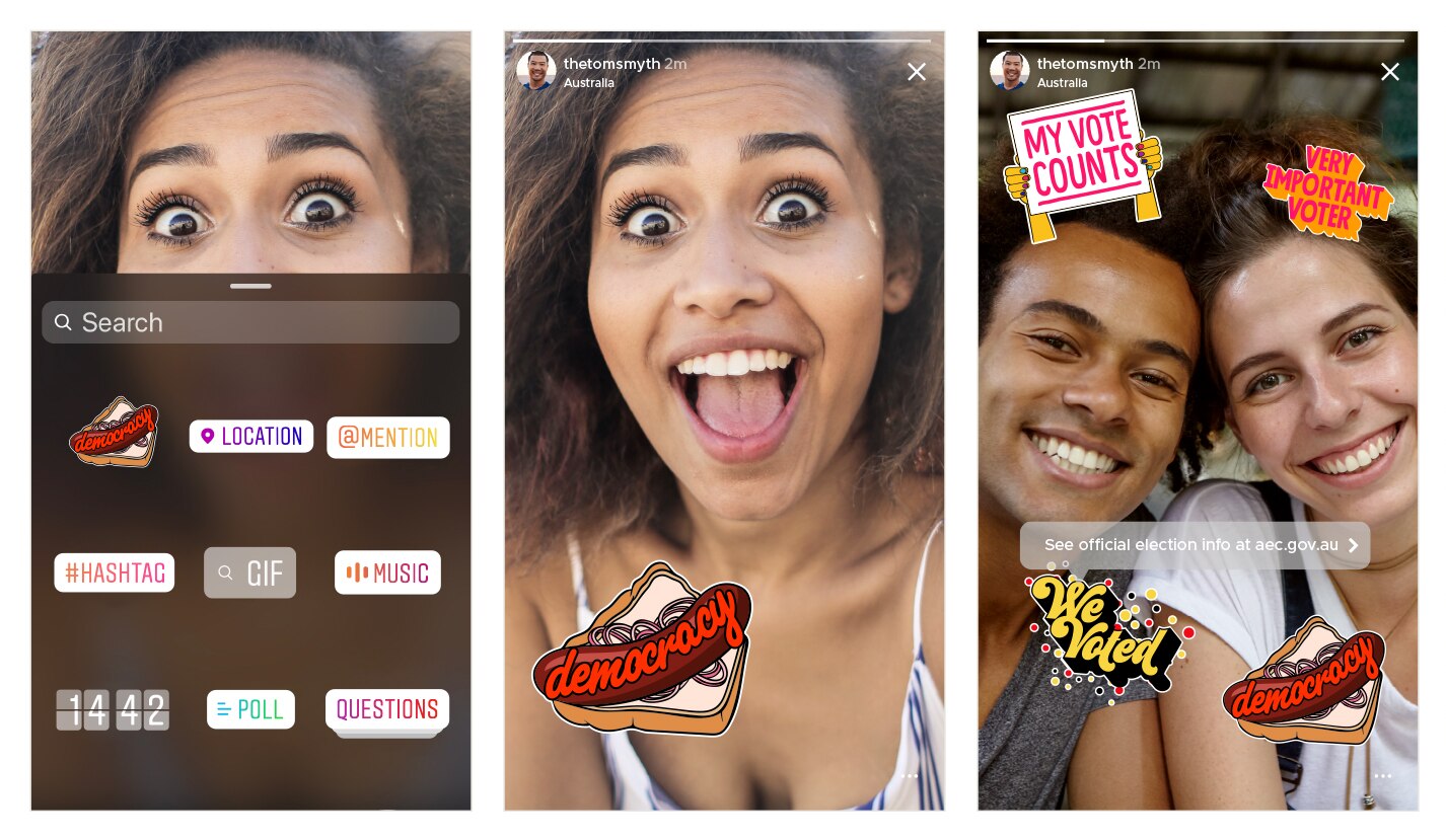 Instagram launches democracy stickers to mark the federal election ...