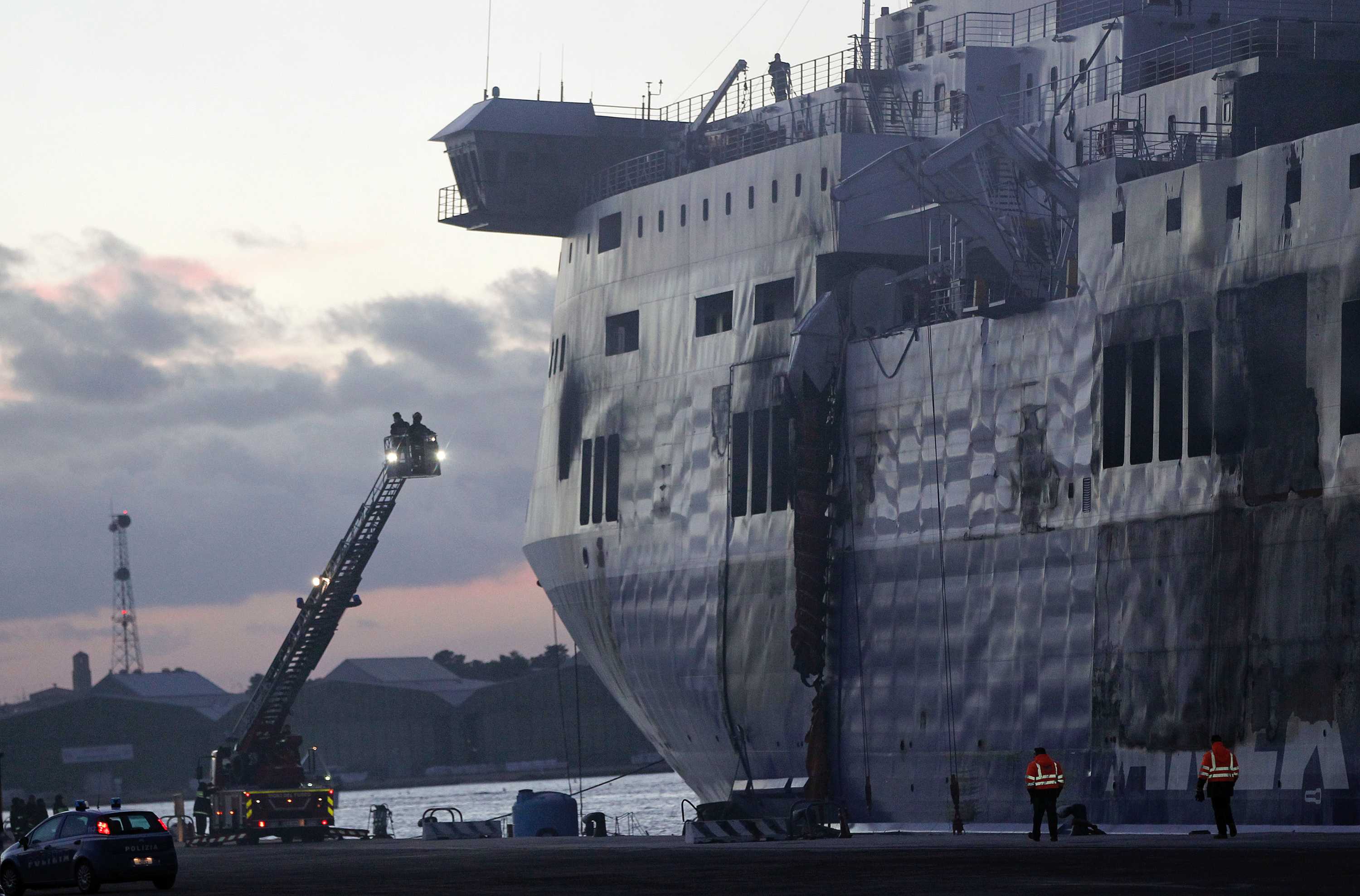 Investigations into the Italian car ferry fire begin after ship safely ...