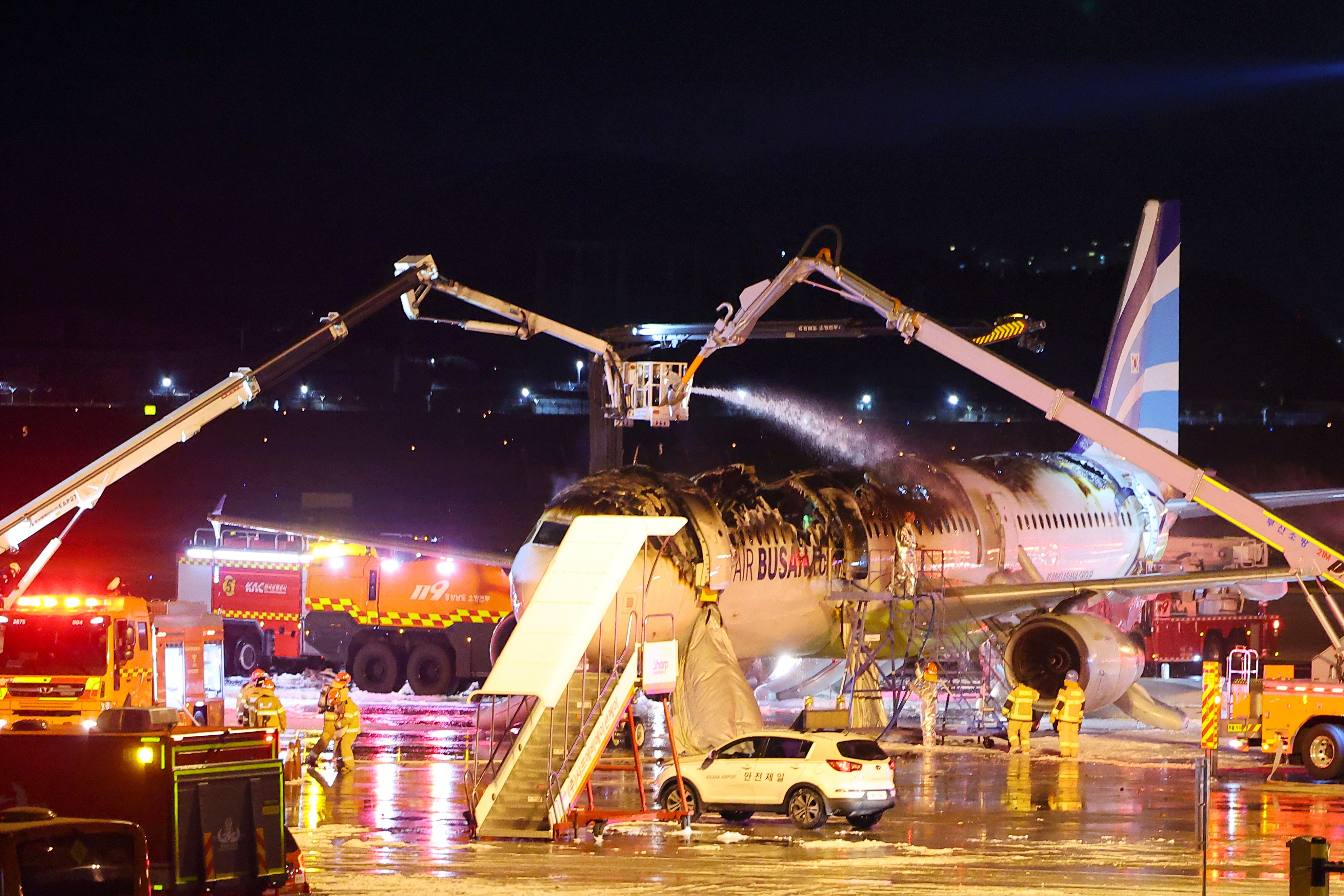 Air Busan plane catches fire at South Korea's Gimhae International ...