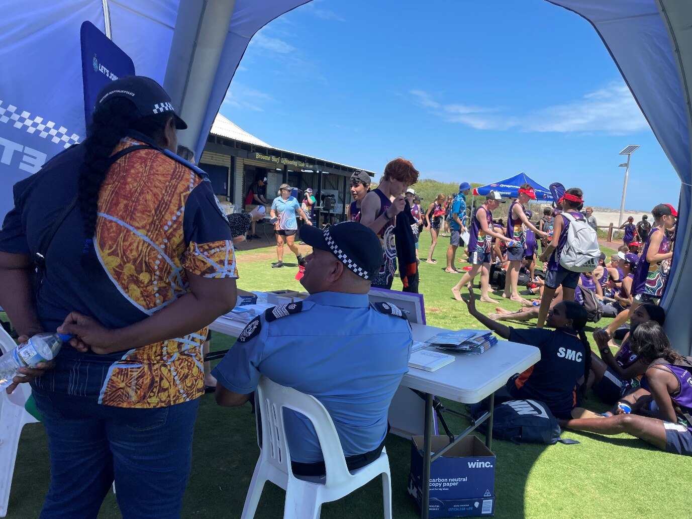 AFL comes to Broome's Cable Beach as Kimberley school children ...
