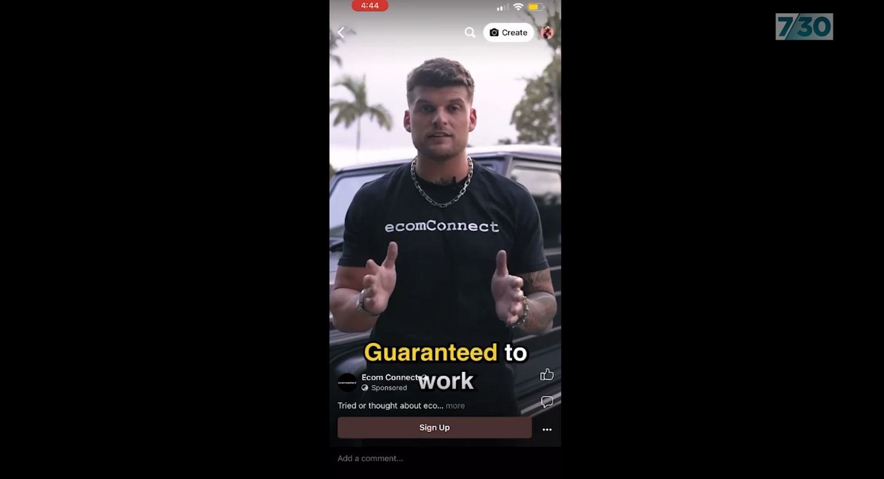 Teddy Briggs promoting Ecom Connect. - ABC News