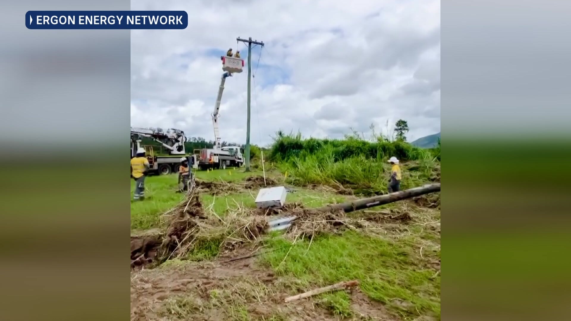 Crews work to repair damaged powerlines across north Qld in the wake of ...