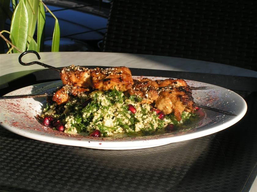 Chicken dukkah with couscous - ABC News