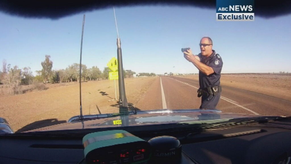 Vision released of police officer pulling gun on speeding motorist in ...