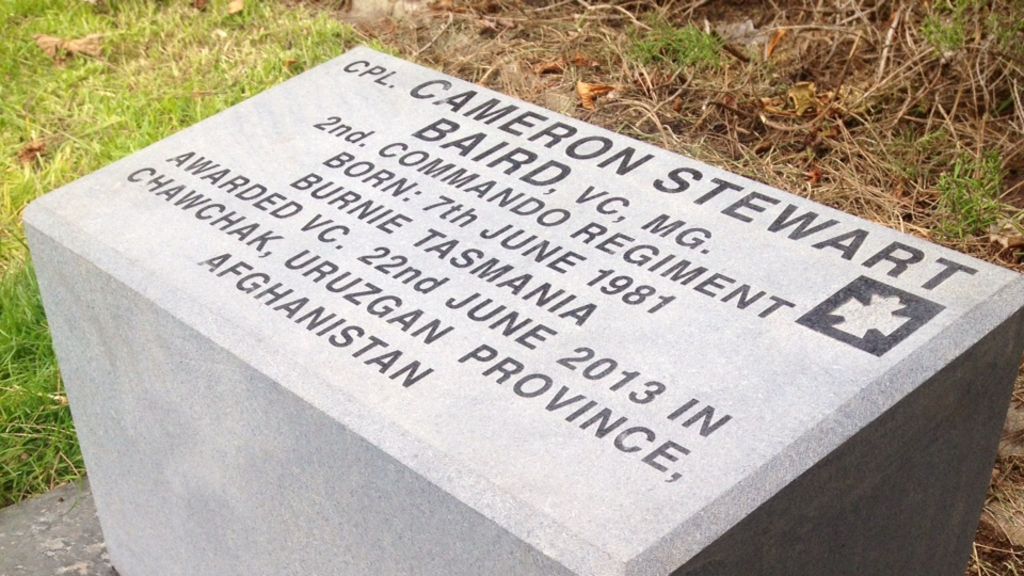 Corporal Cameron Baird memorial unveiled in Burnie, birthplace of ...