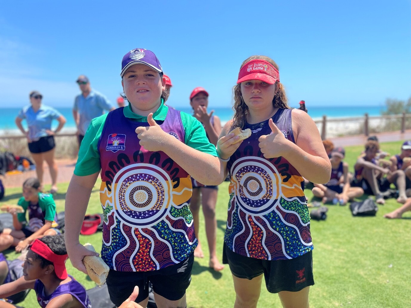 AFL comes to Broome's Cable Beach as Kimberley school children ...