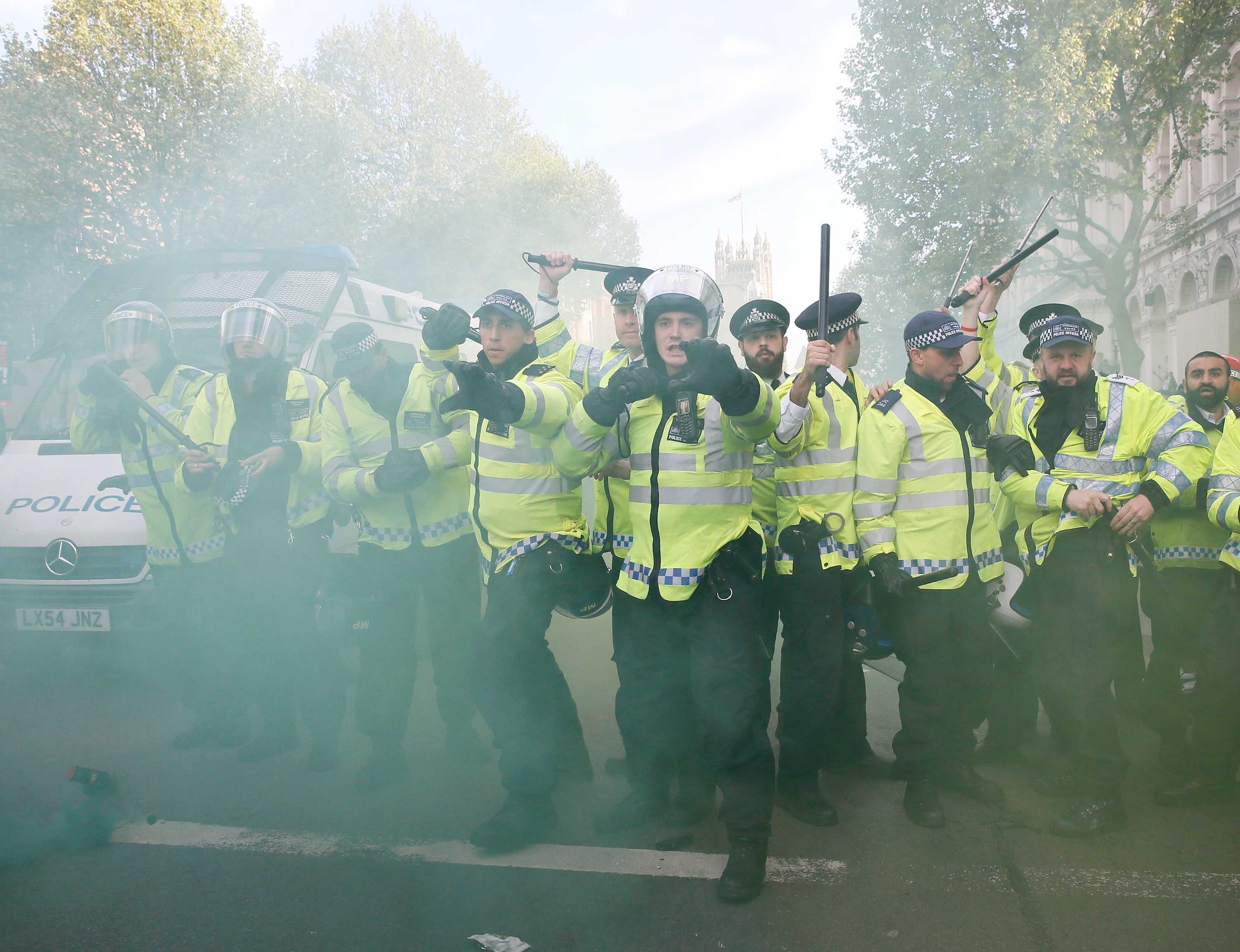 UK election: Riot erupts in London against re-election of Conservative ...