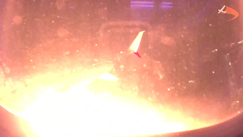 Virgin Airlines plane engine catches fire after bird strike - ABC News